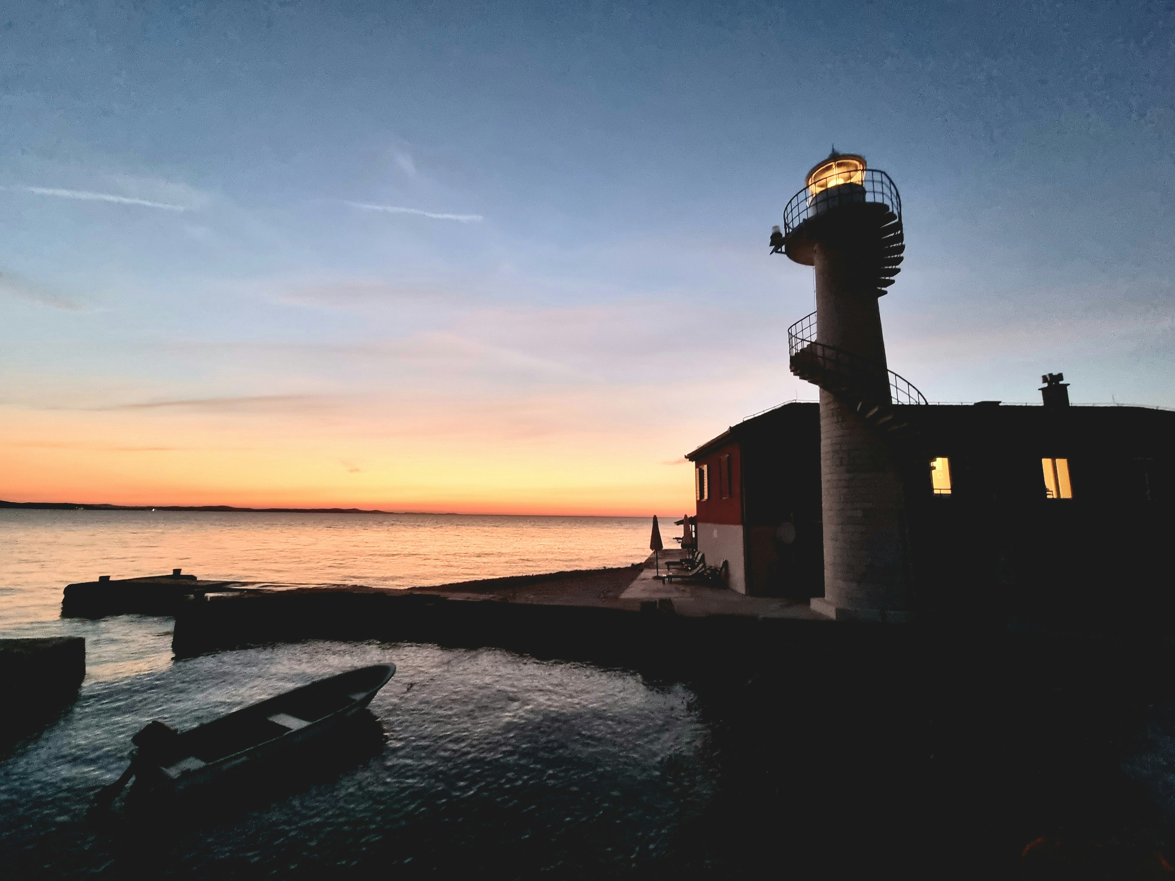 Twilight Beacon by the Sea