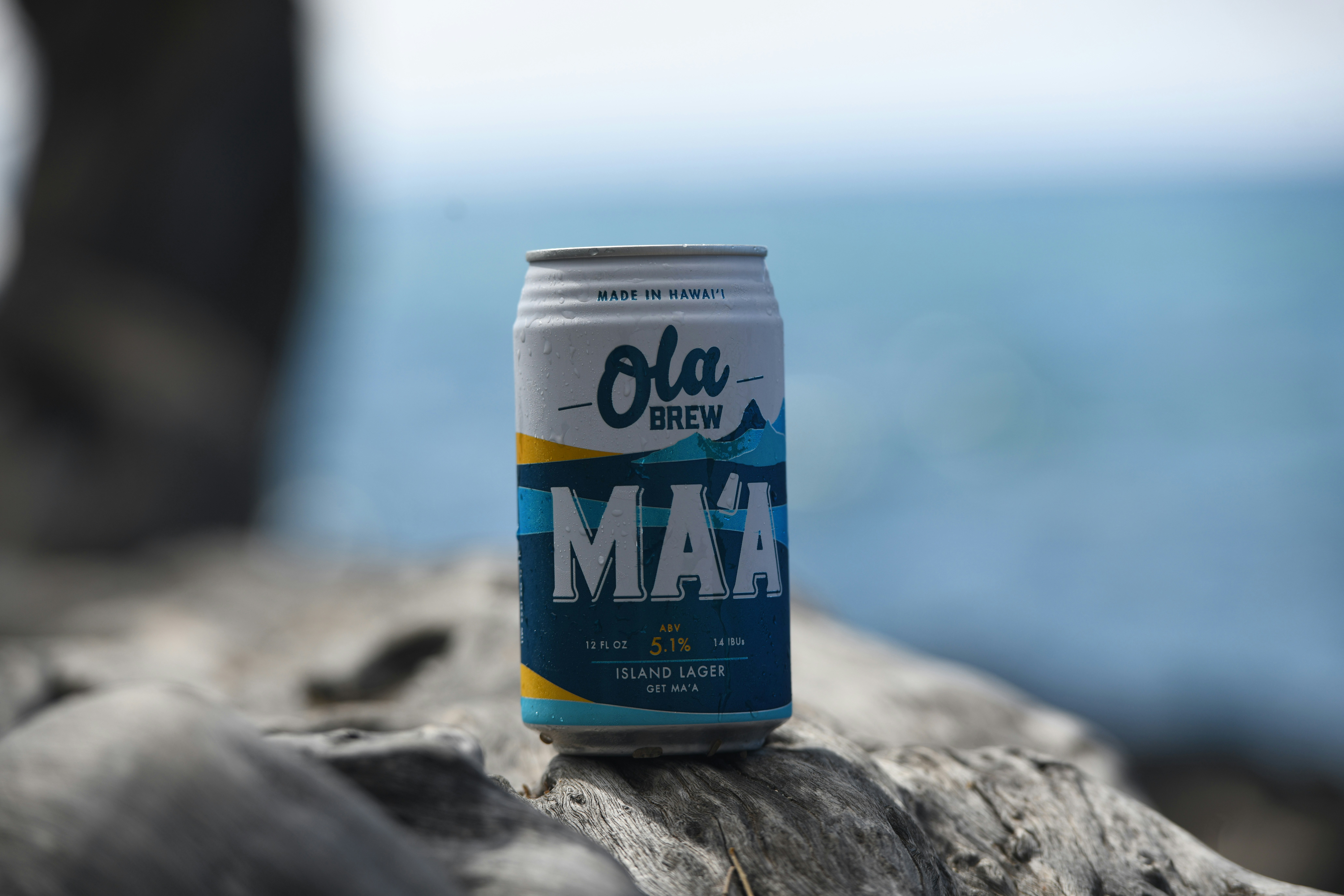 Island Lager on a Sea-Worn Rock: Maa by Ola Brew in Focus