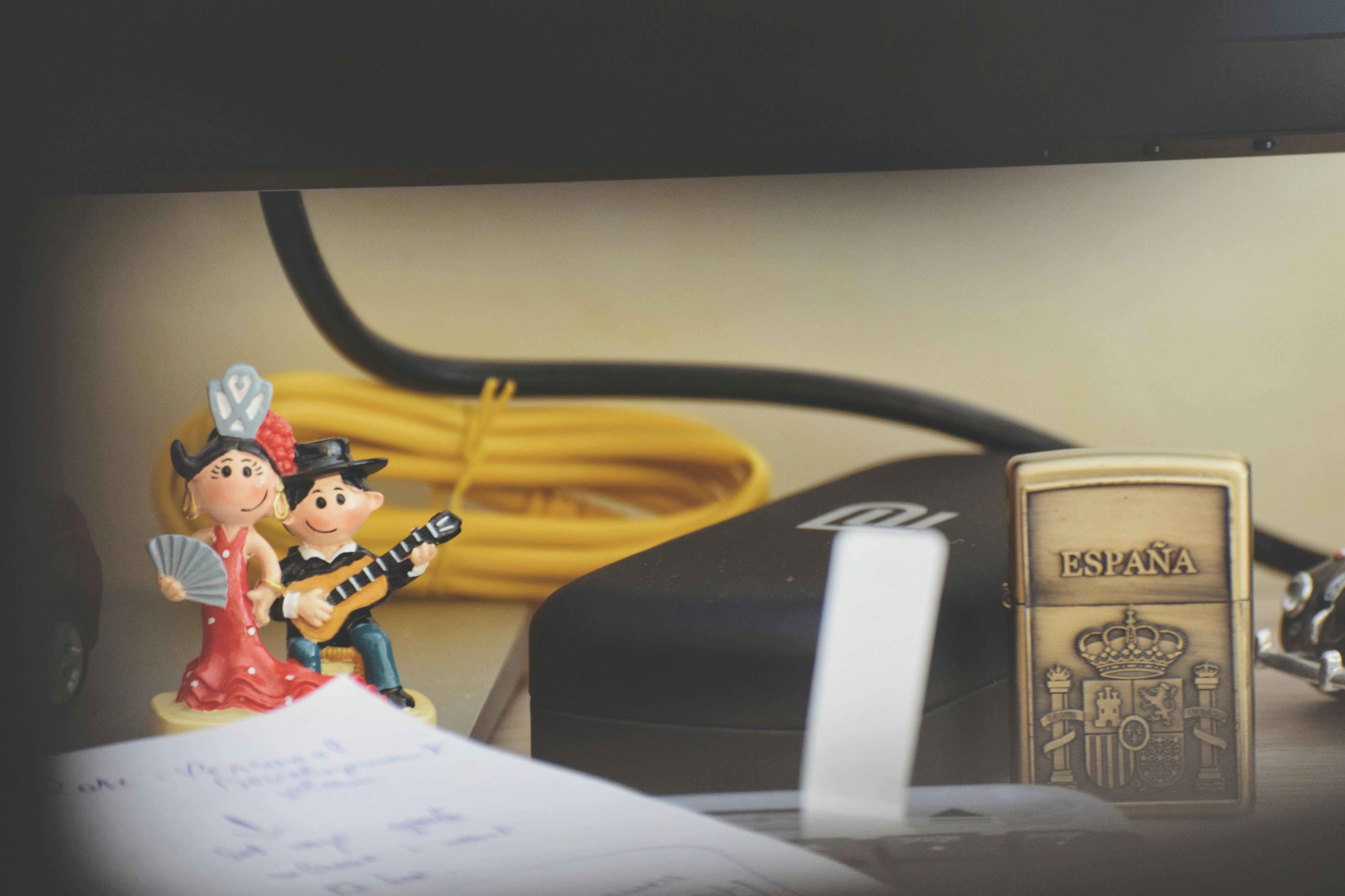 España Lighter in Focus: A Quiet Desk Still Life with Miniatures