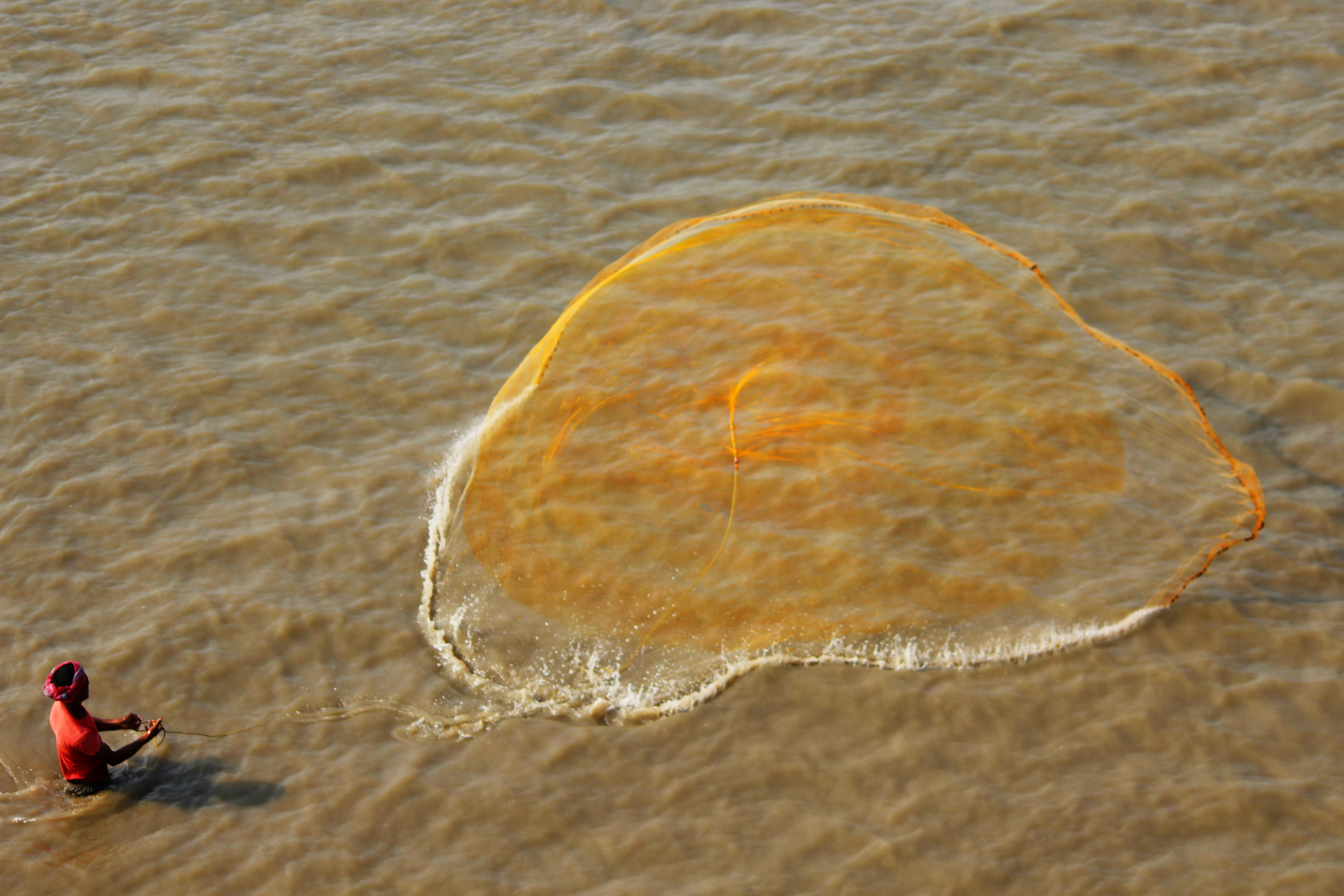 Orange Halo on Shallow Seas: A Ringed Moment by the Shore