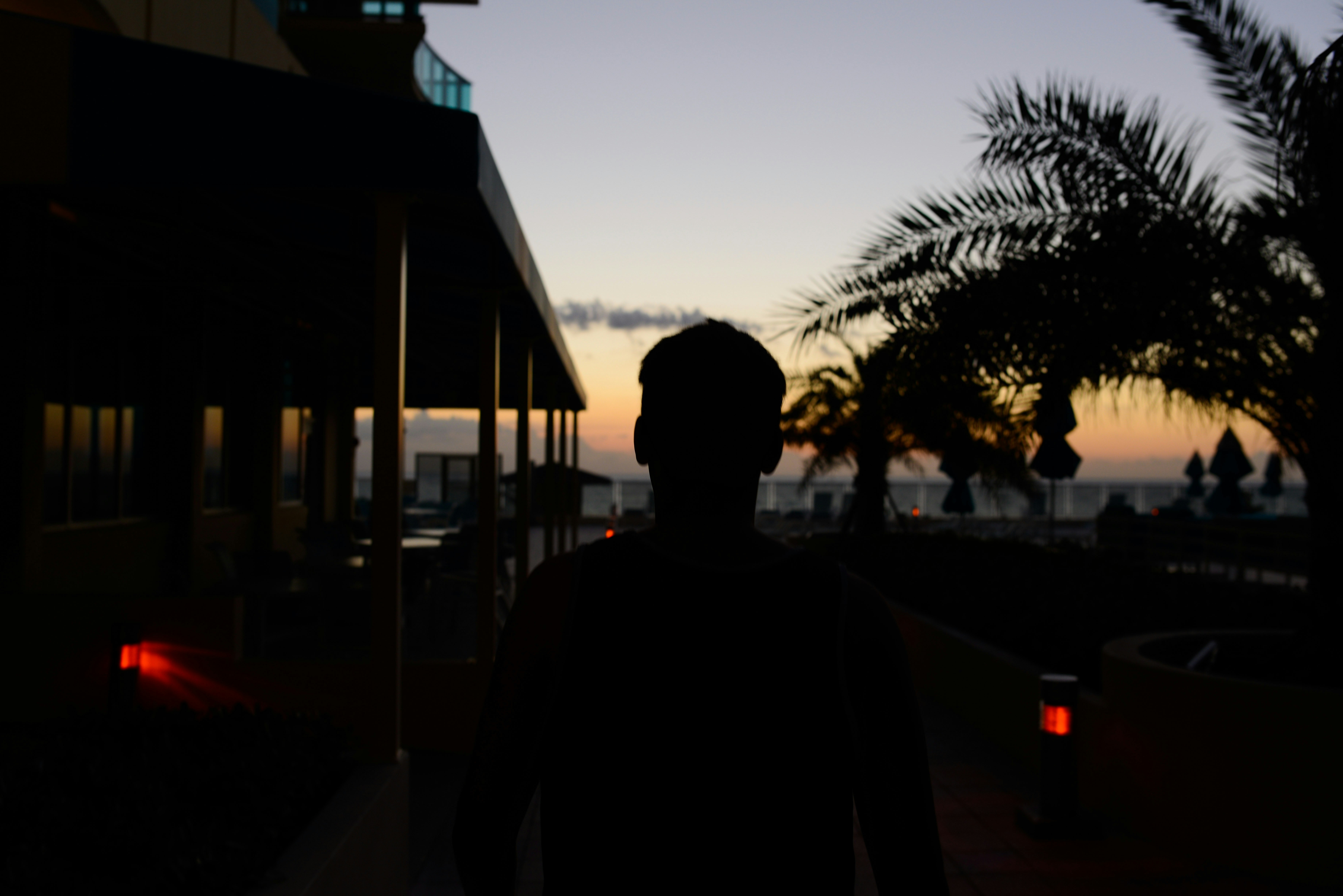 a person standing outside