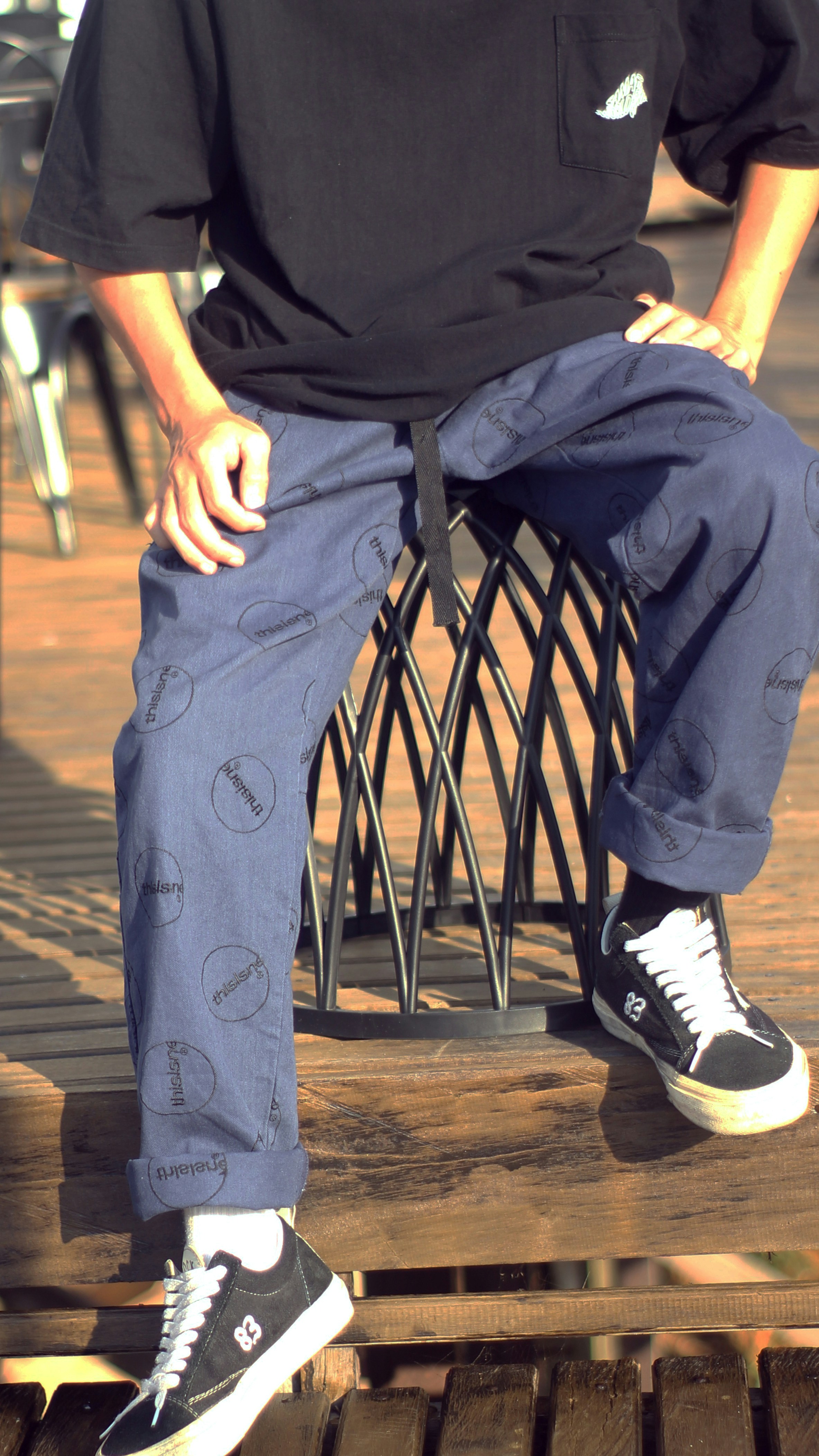a person sitting on a chair