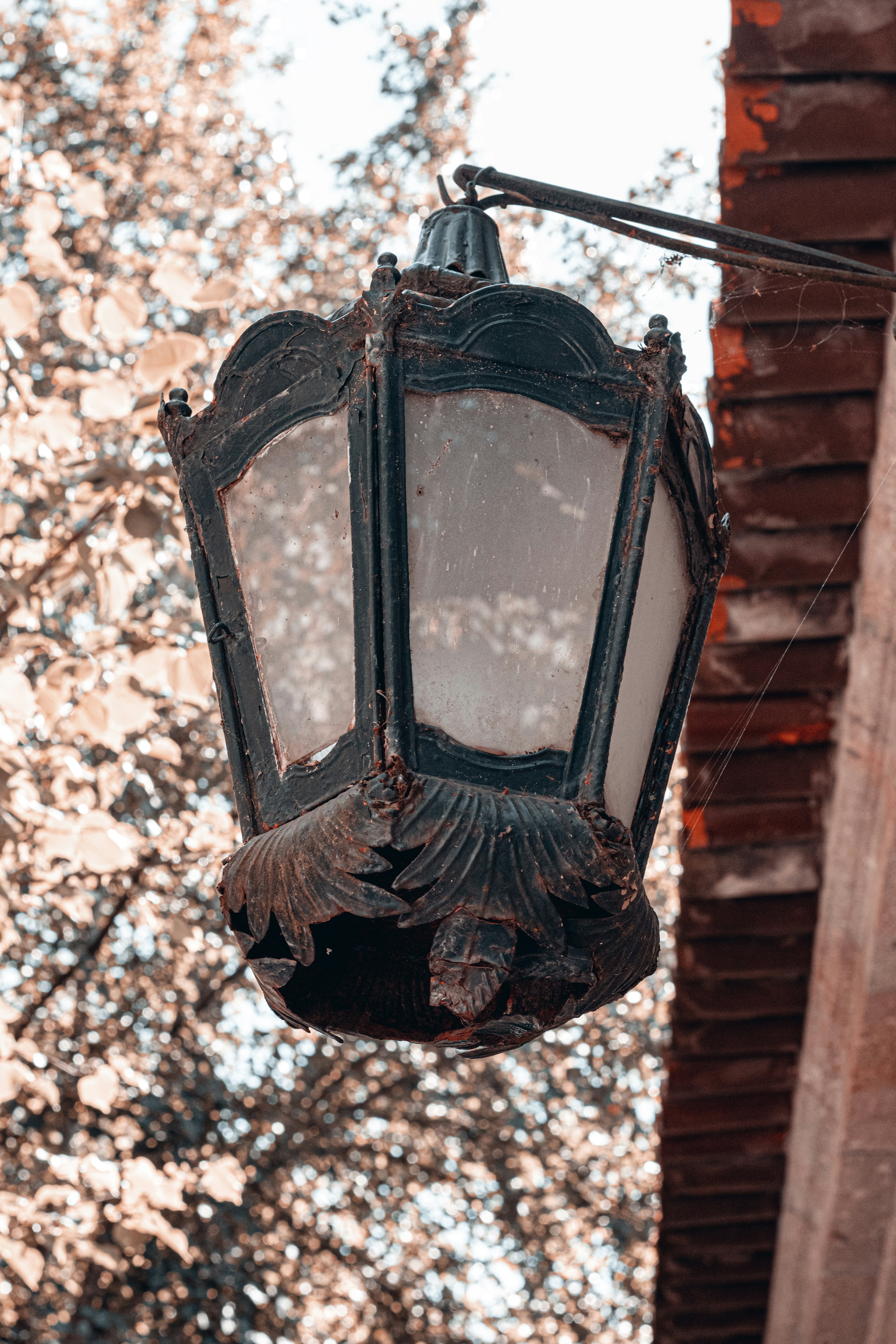 a street light on a pole