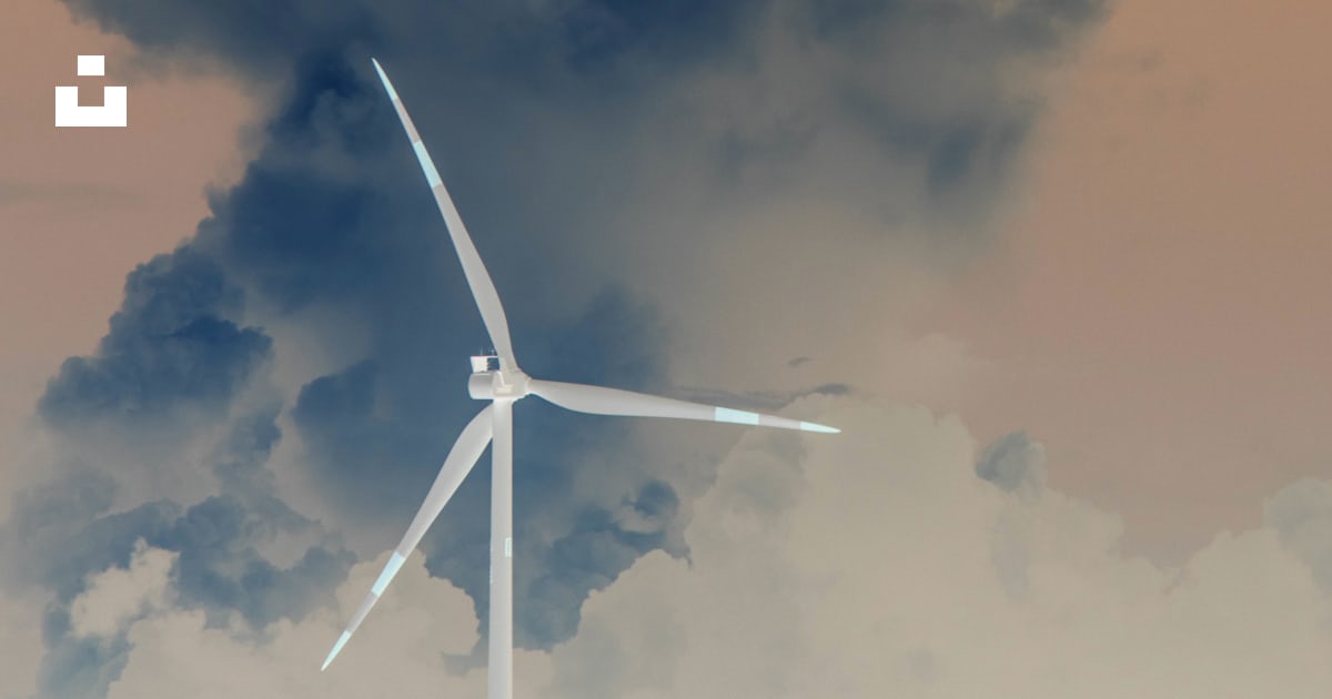 Foto Zum Thema Eine Windkraftanlage Aus Der Rauch Aussteigt
