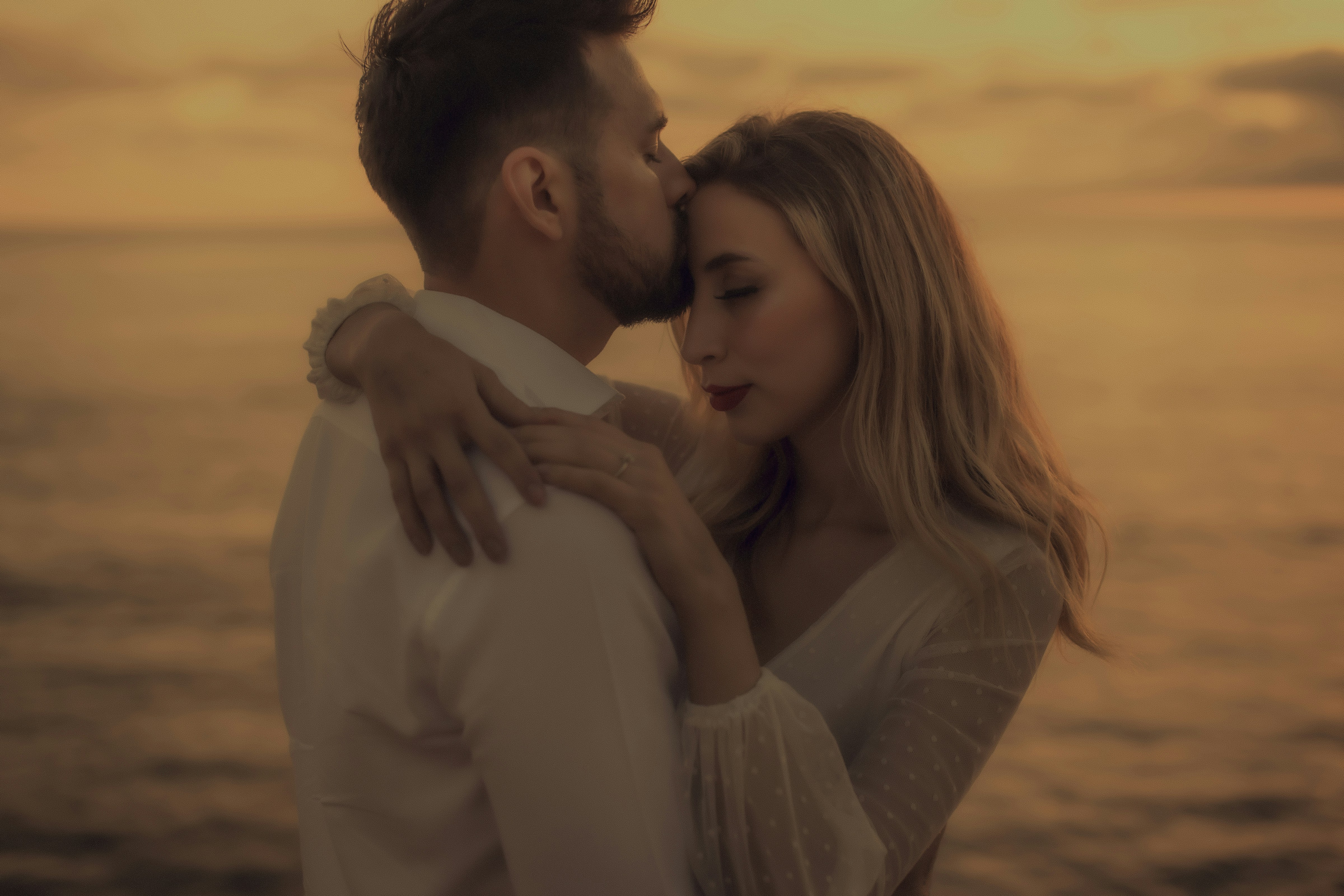 Dusk Embrace by the Seashore