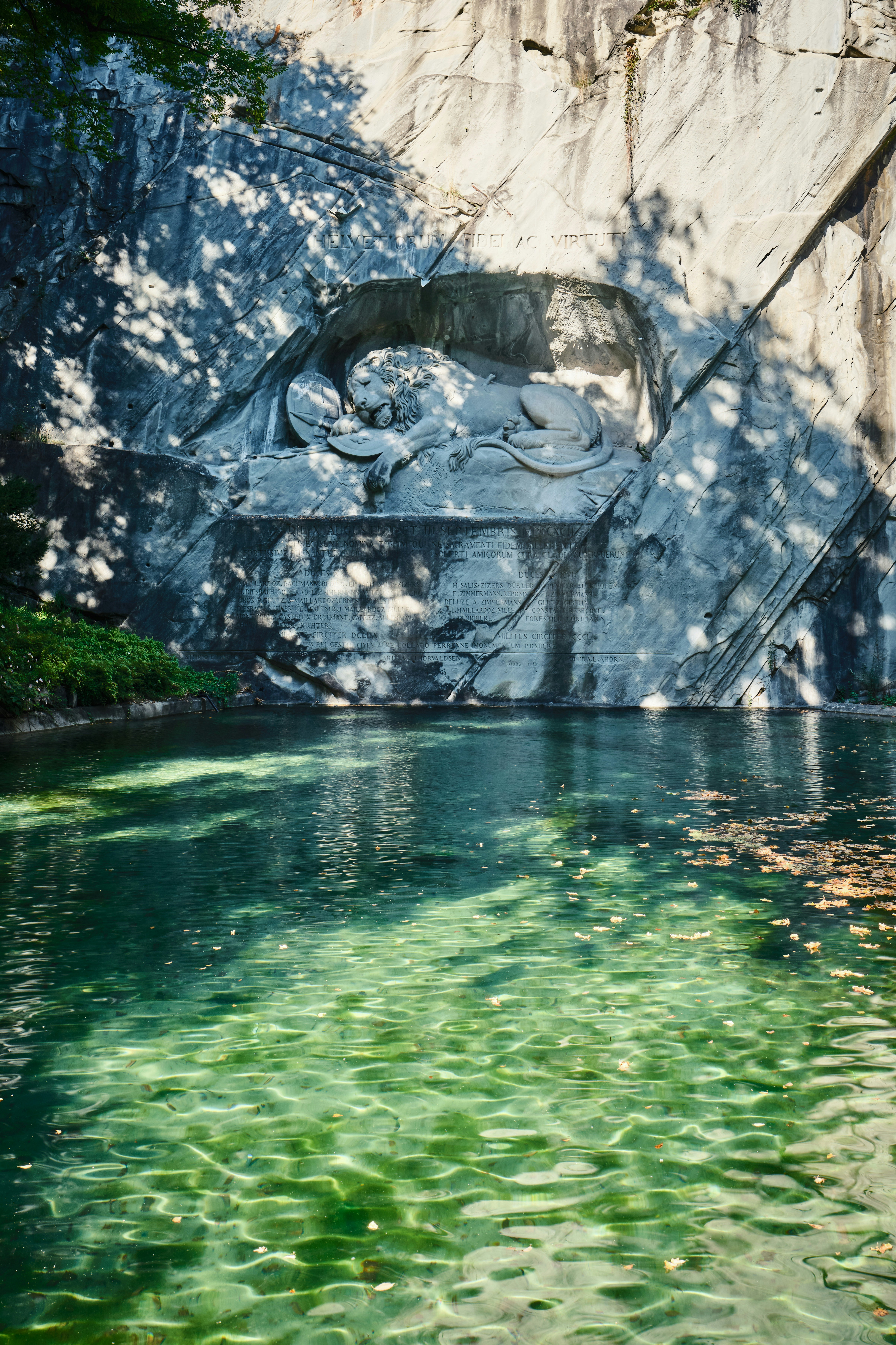 Stone Recliner by the Quiet Pool