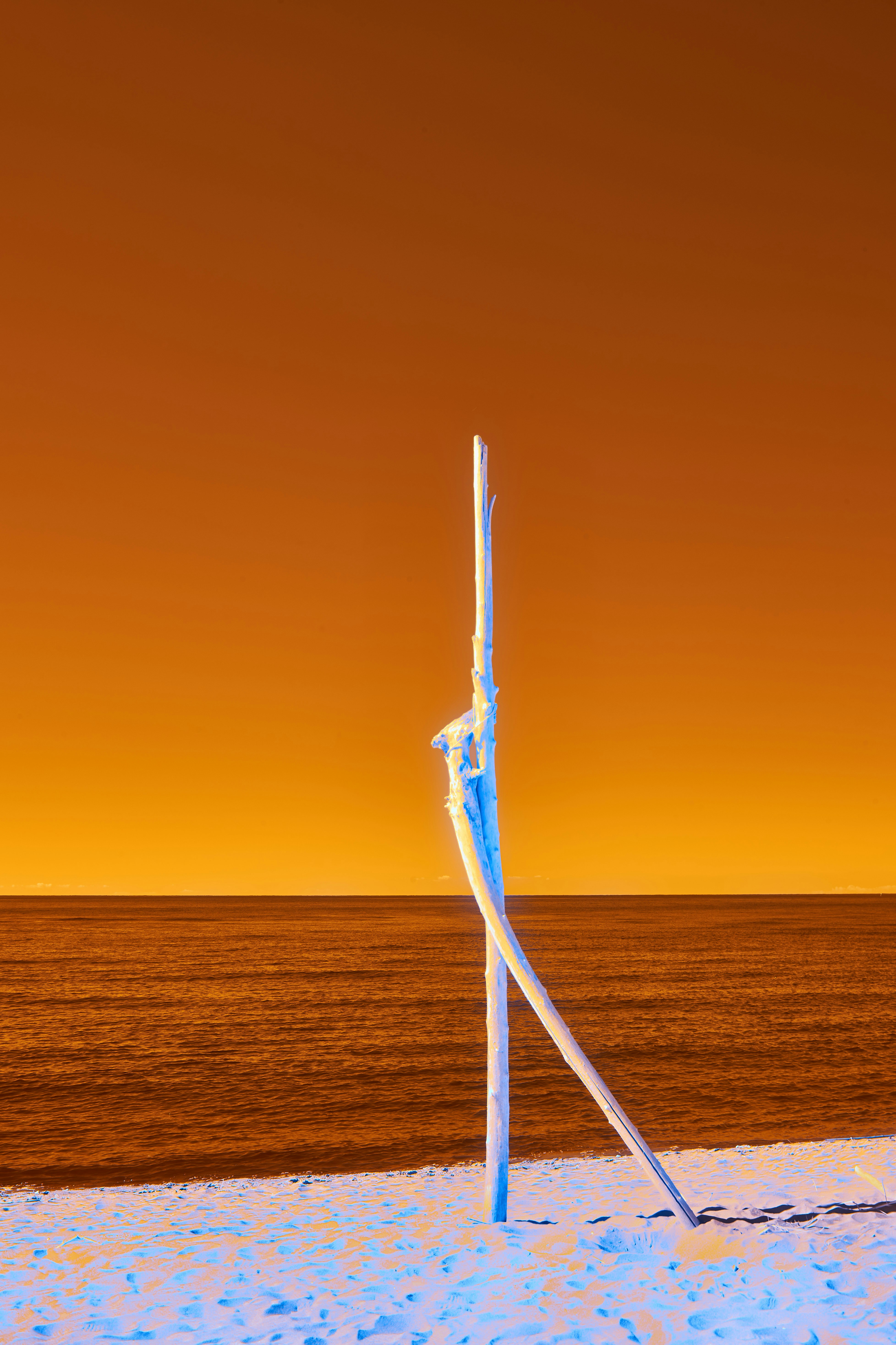 A blue pole with a blue top on a beach photo – Free Brown Image on Unsplash