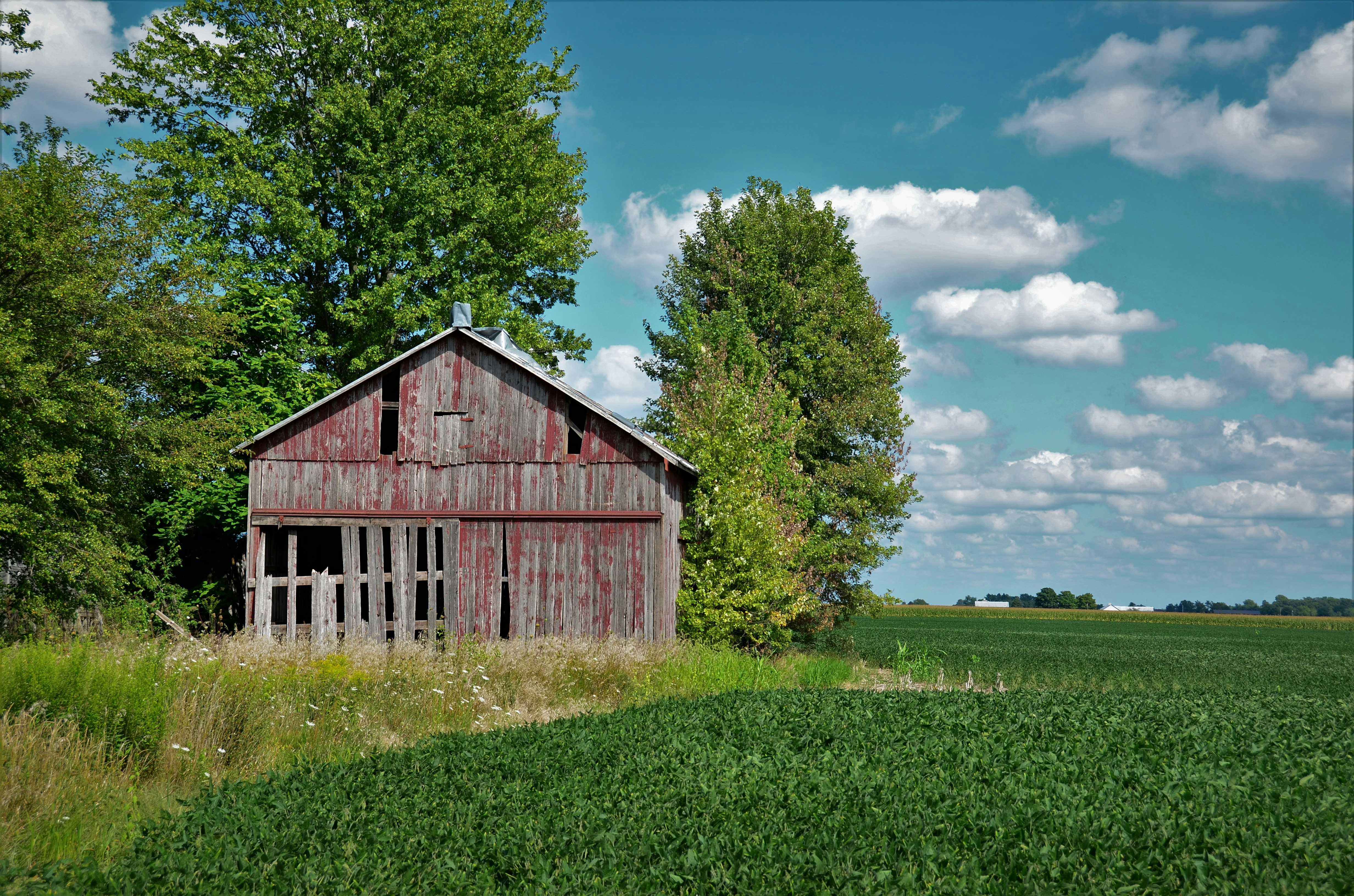 Foto zum Thema Eine Scheune auf einem Feld – Kostenloses Bild zu Natur ...