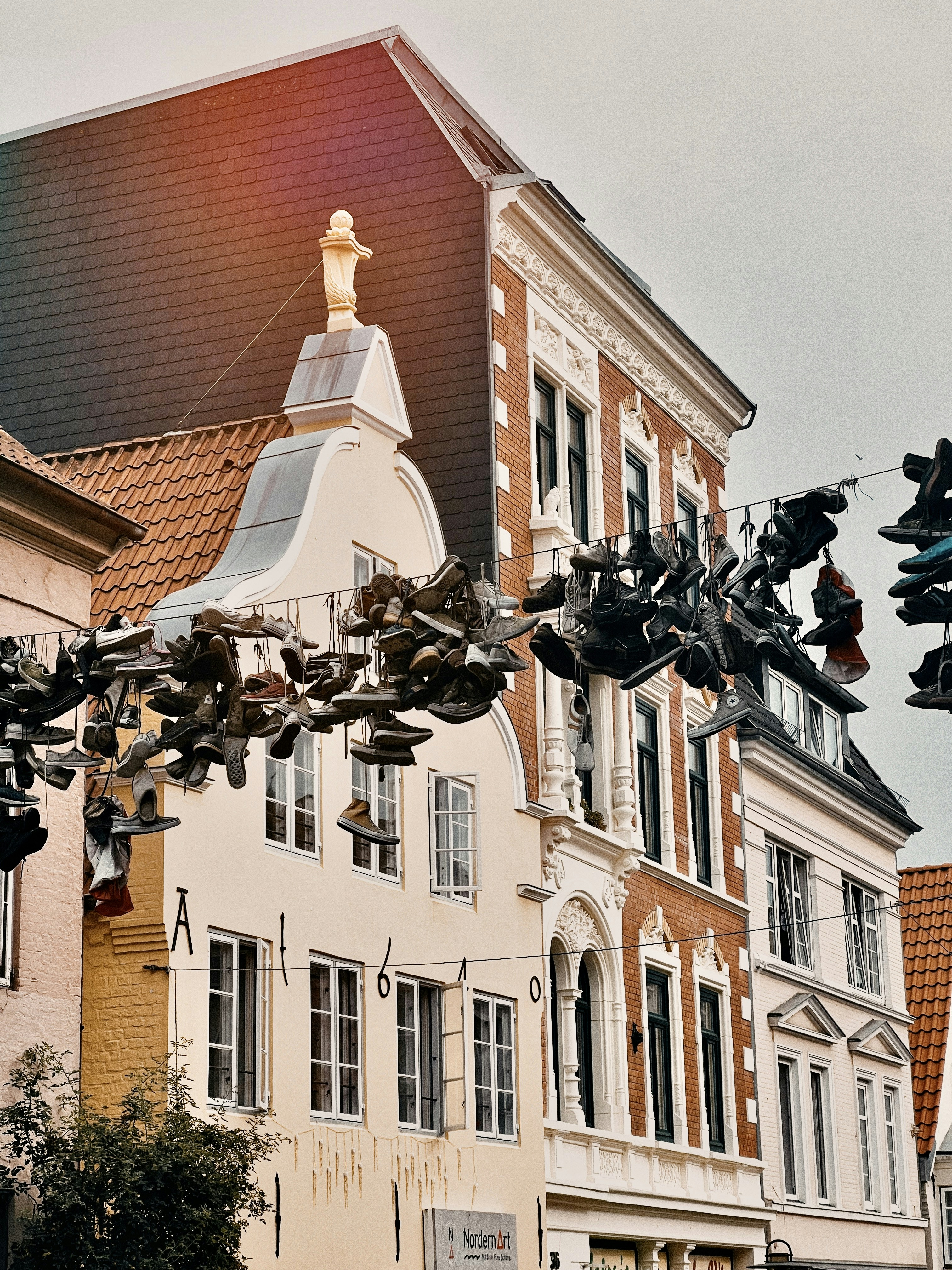 a building with a statue on top
