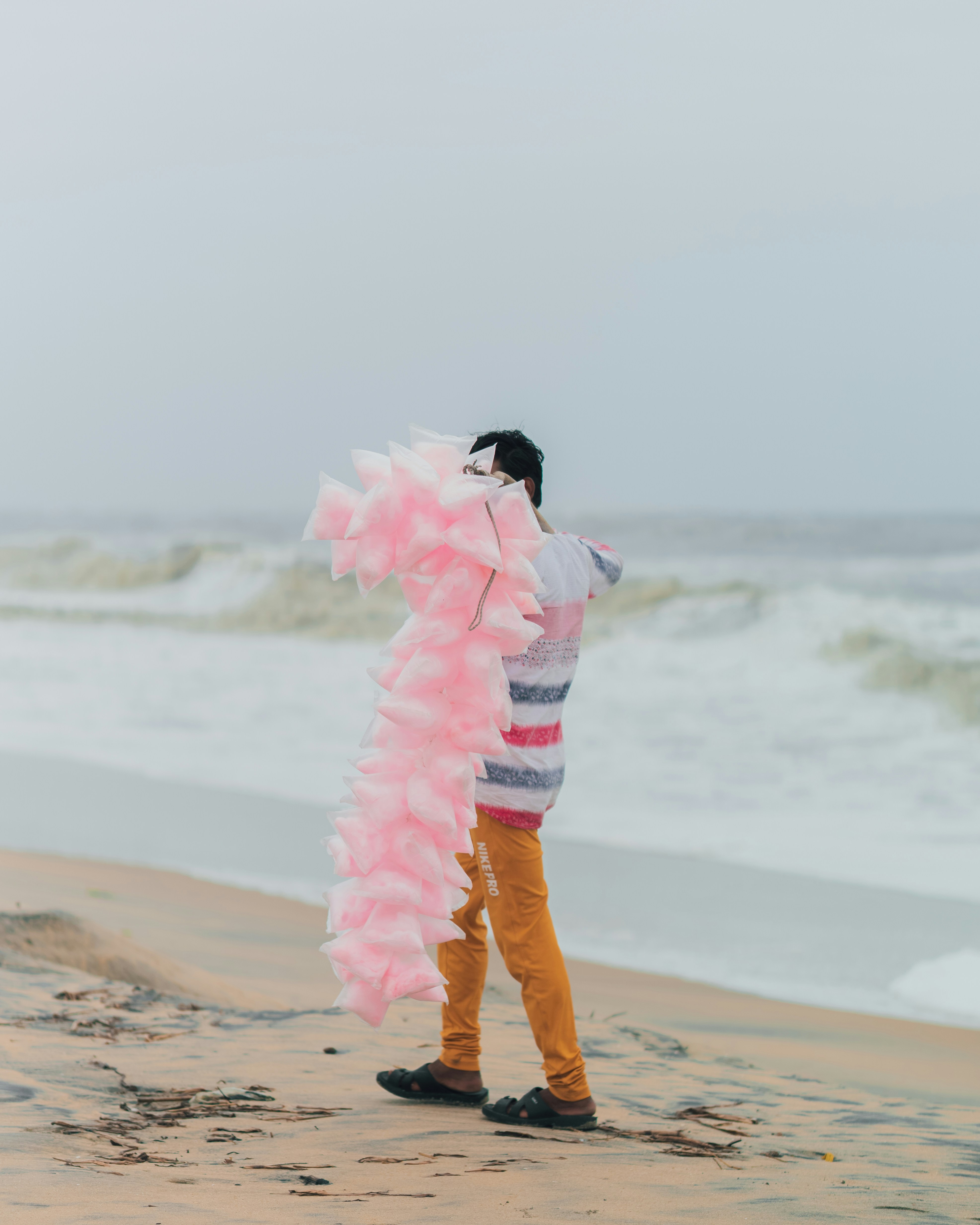 Pink Cloud Parade on the Coast: A Quiet Beach Moment