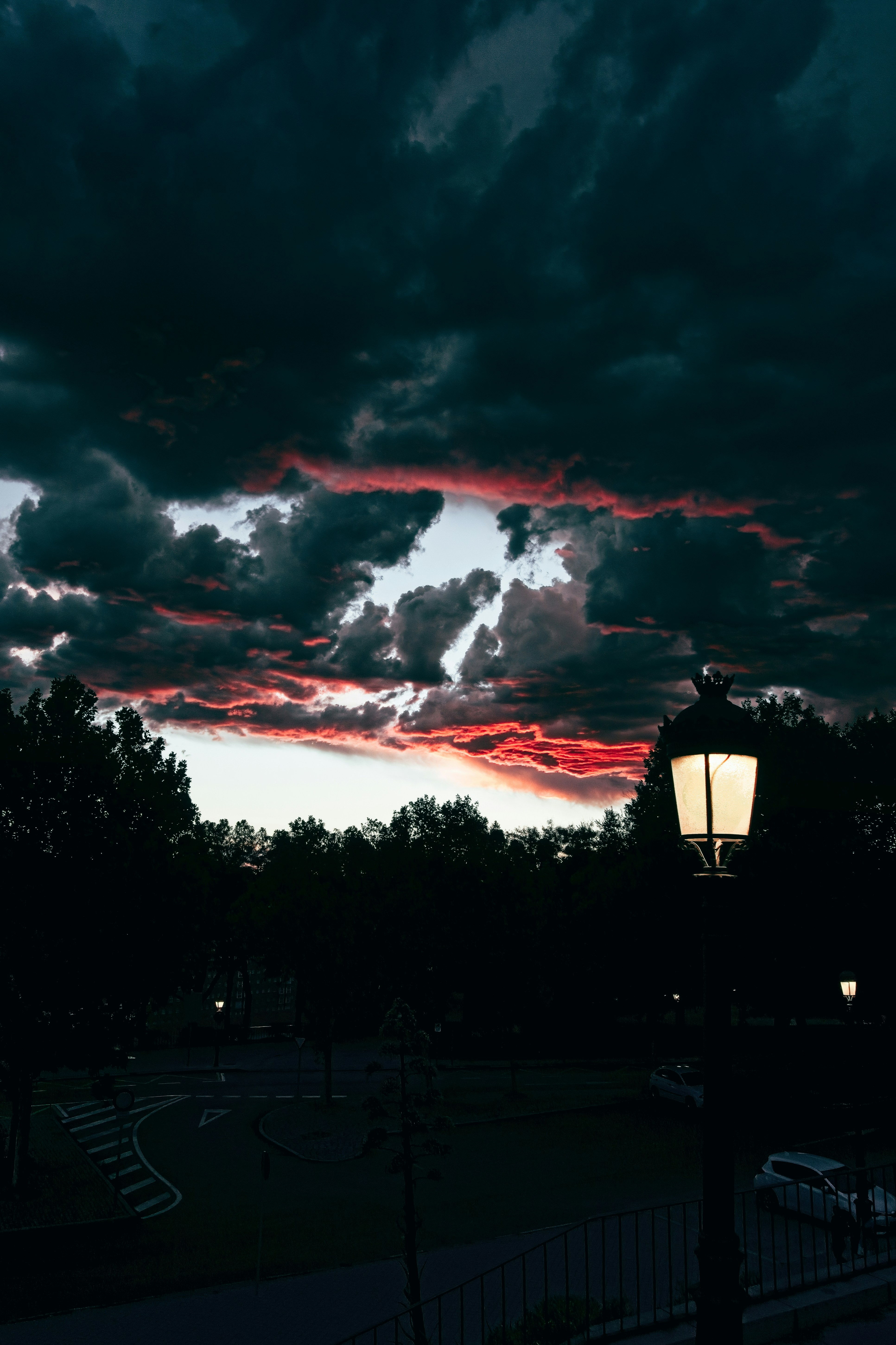 Midnight Sky Over Silent Park Lantern