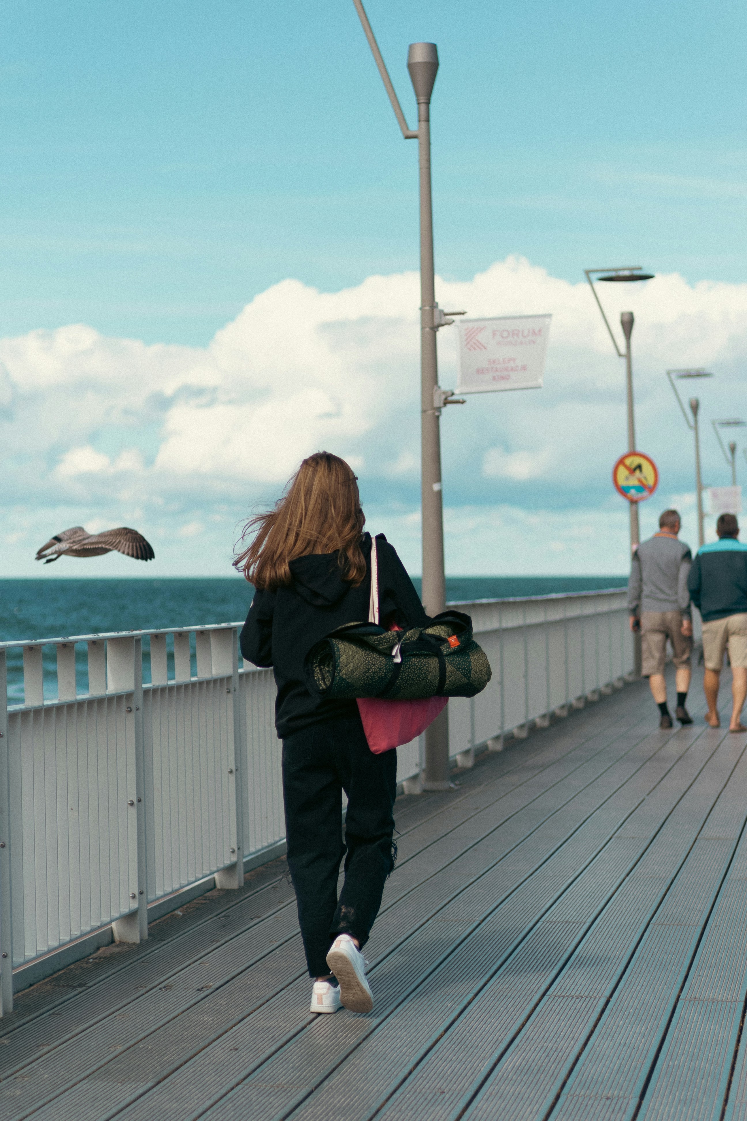 Seaside Stroll Under Open Skies