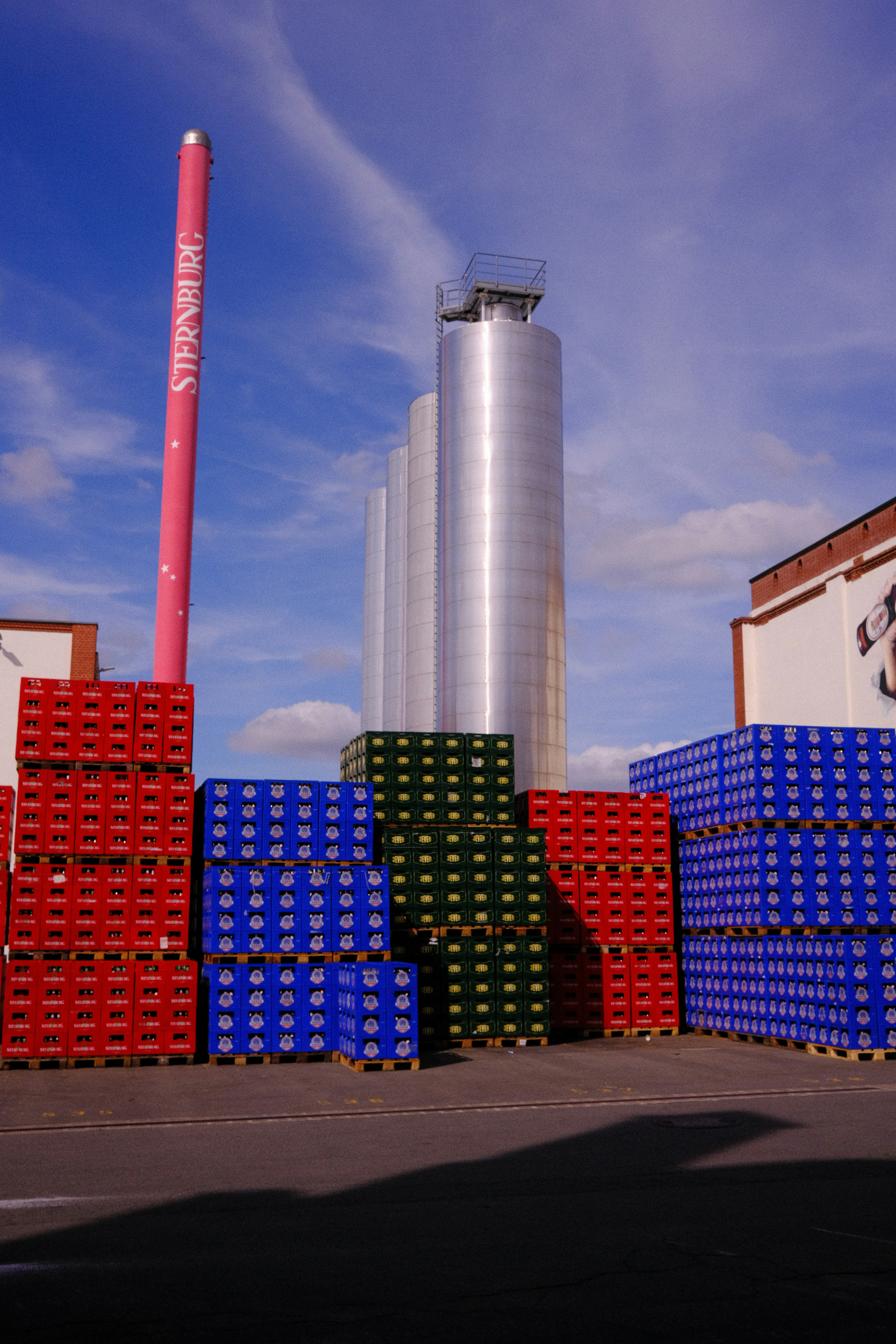 a group of colorful containers