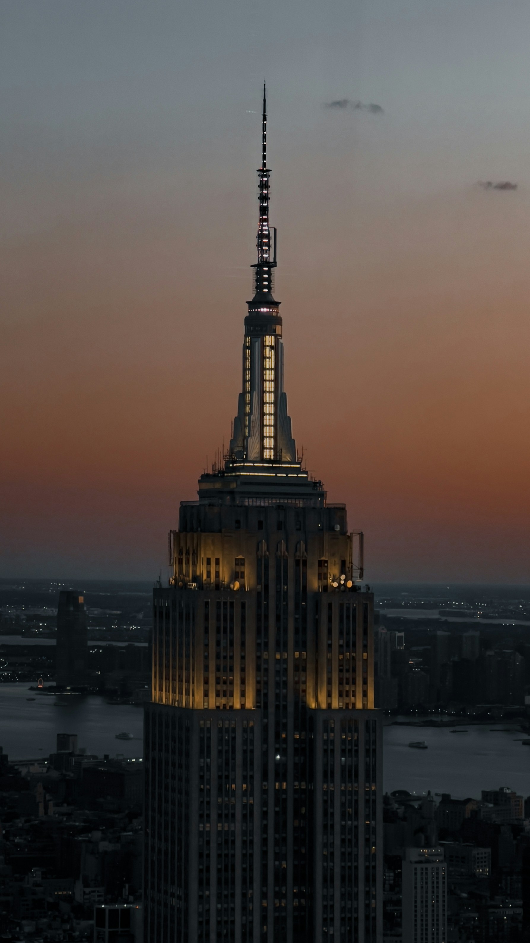 Twilight Crown: The Empire State Spire Rises Over a Quiet NYC Sunset