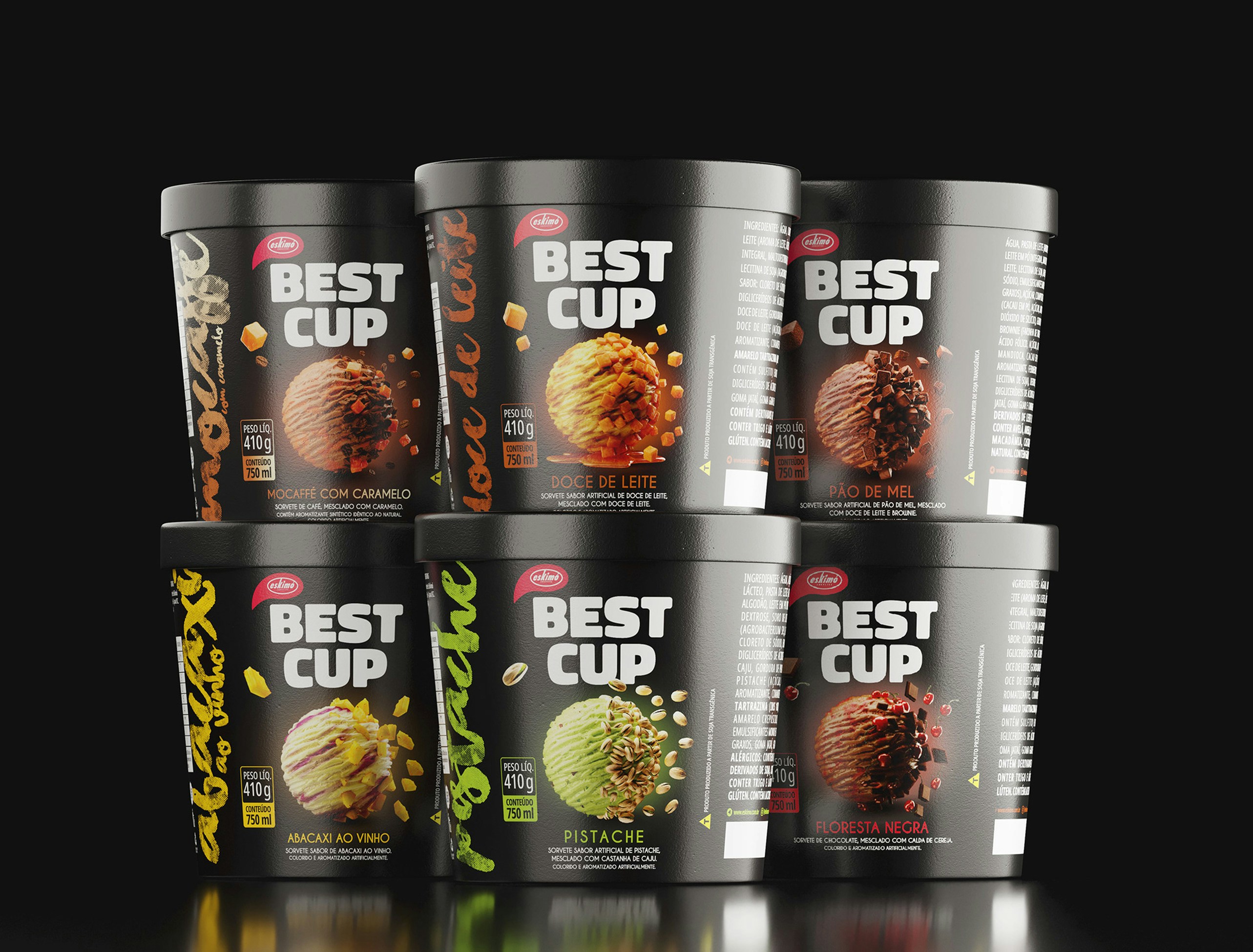 Varios botes de sabores de helado Best Cup foto – Imagen de Mensaje de ...