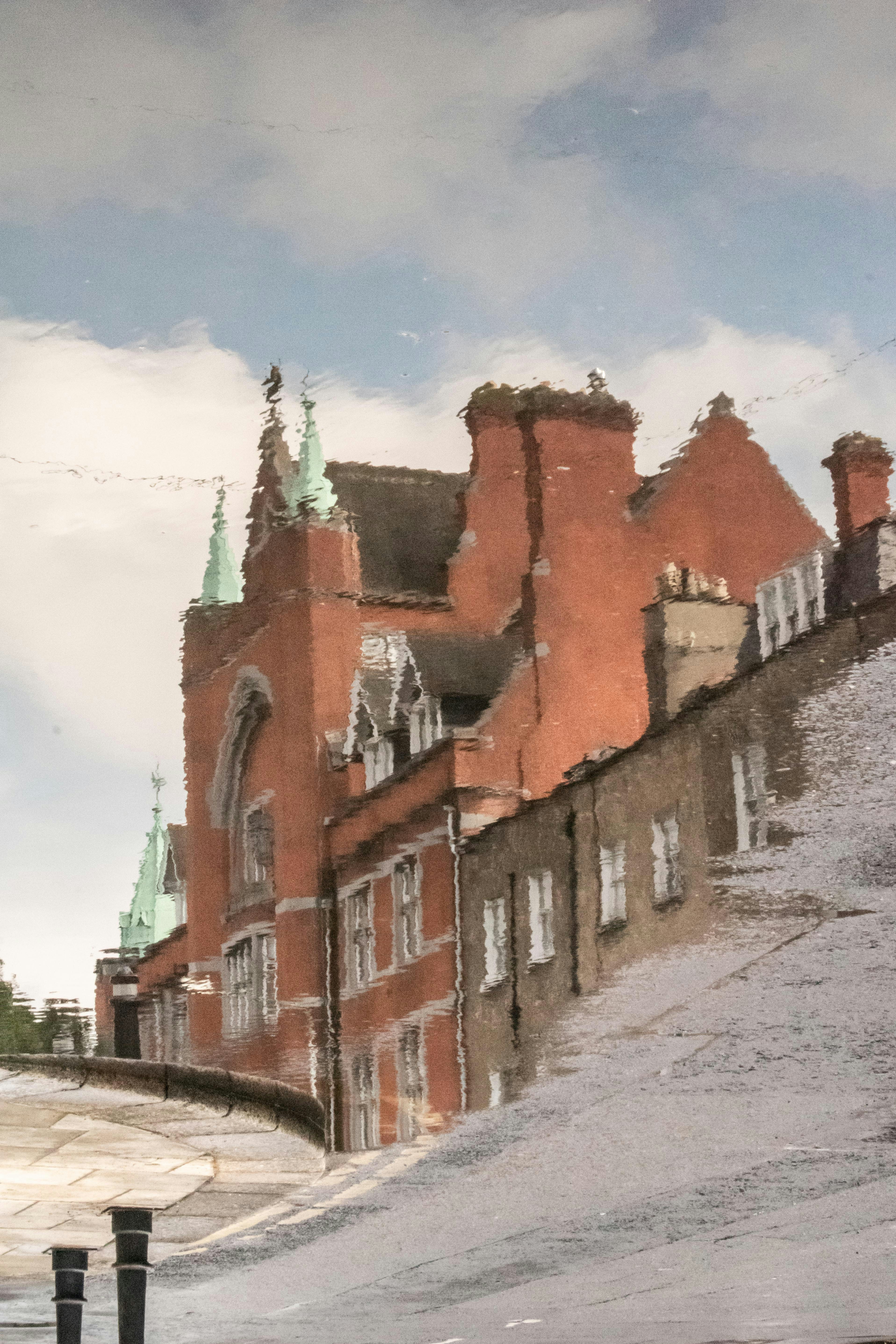 Warped Rooftops: A Distorted View of Red Brick Architecture