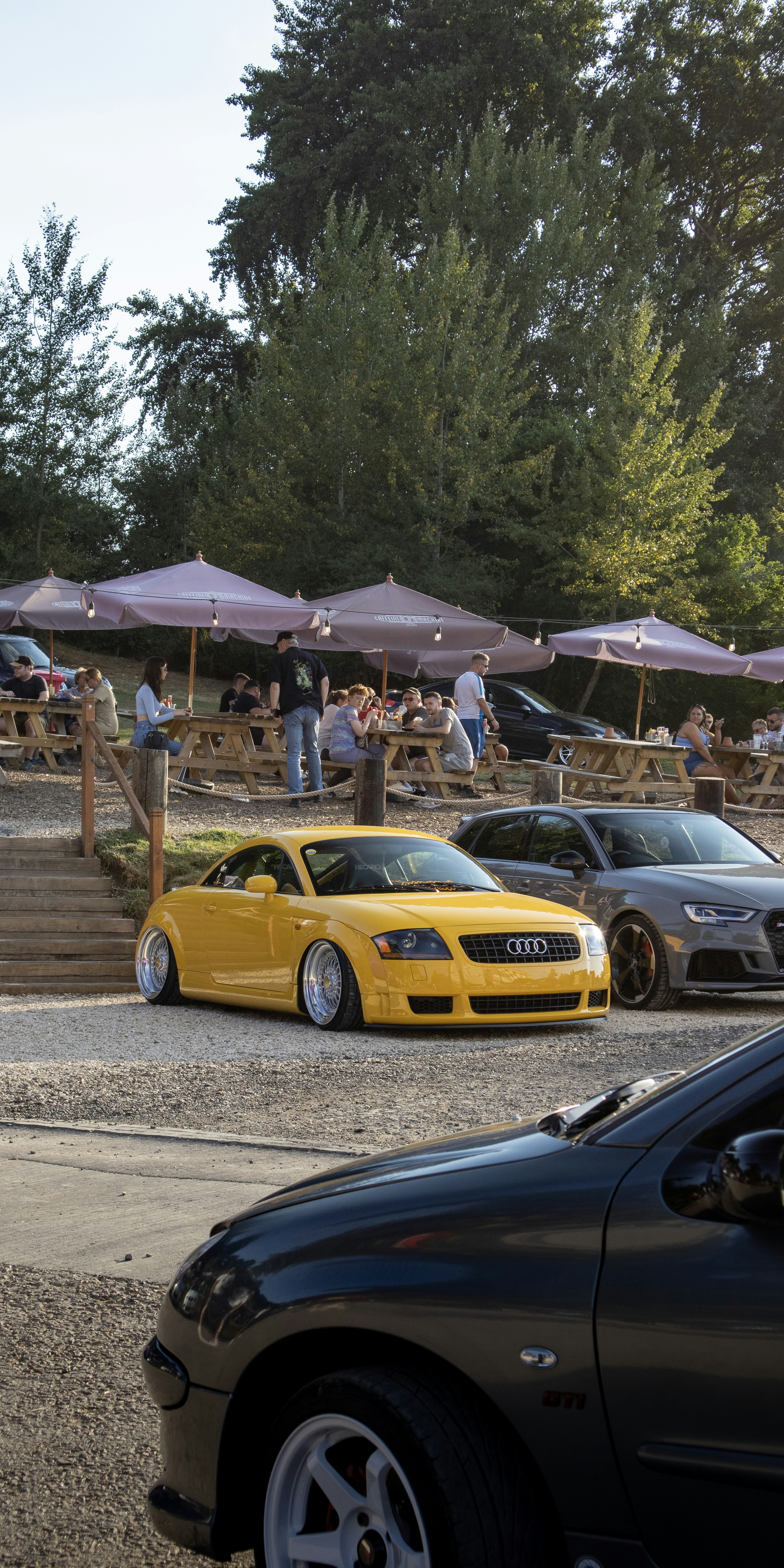 Yellow Audi R8 Pace Car at Outdoor Car Meet