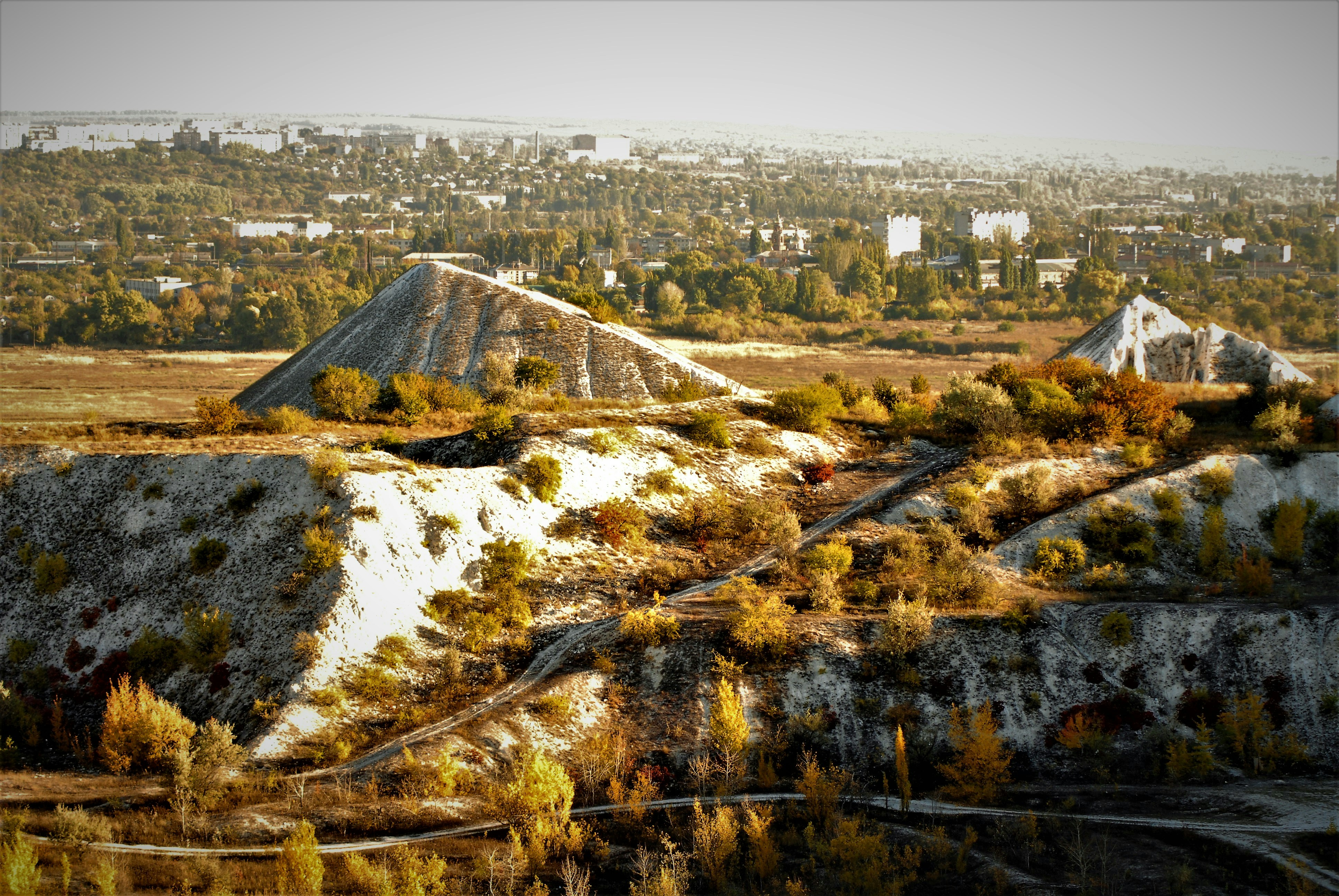 Rugged Chalk Hills Under Autumn Light