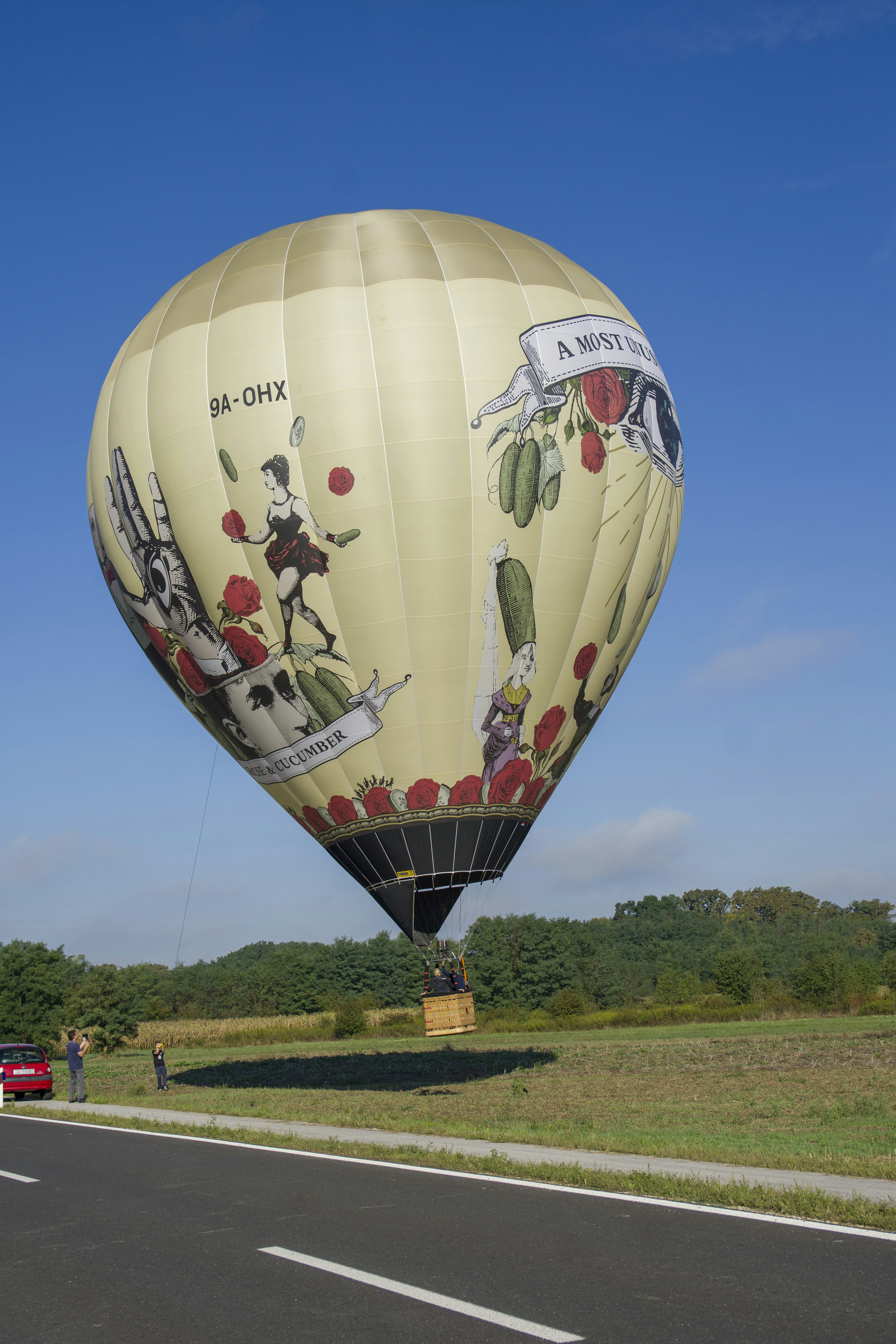 Balloon Portrait: A Cream-Colored Kite of Art Rising Over Open Fields