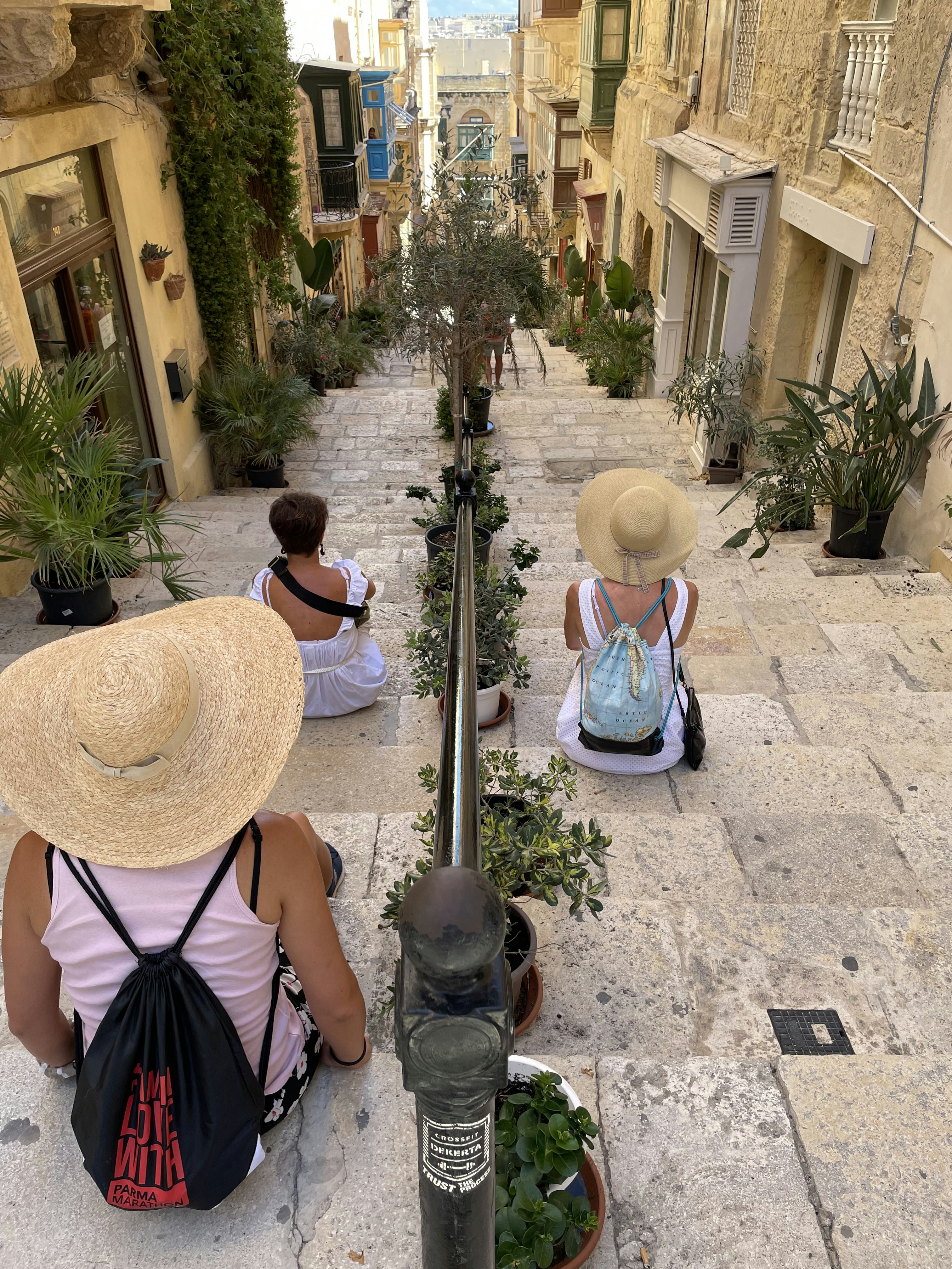 The stairs leading to La Valletta's port