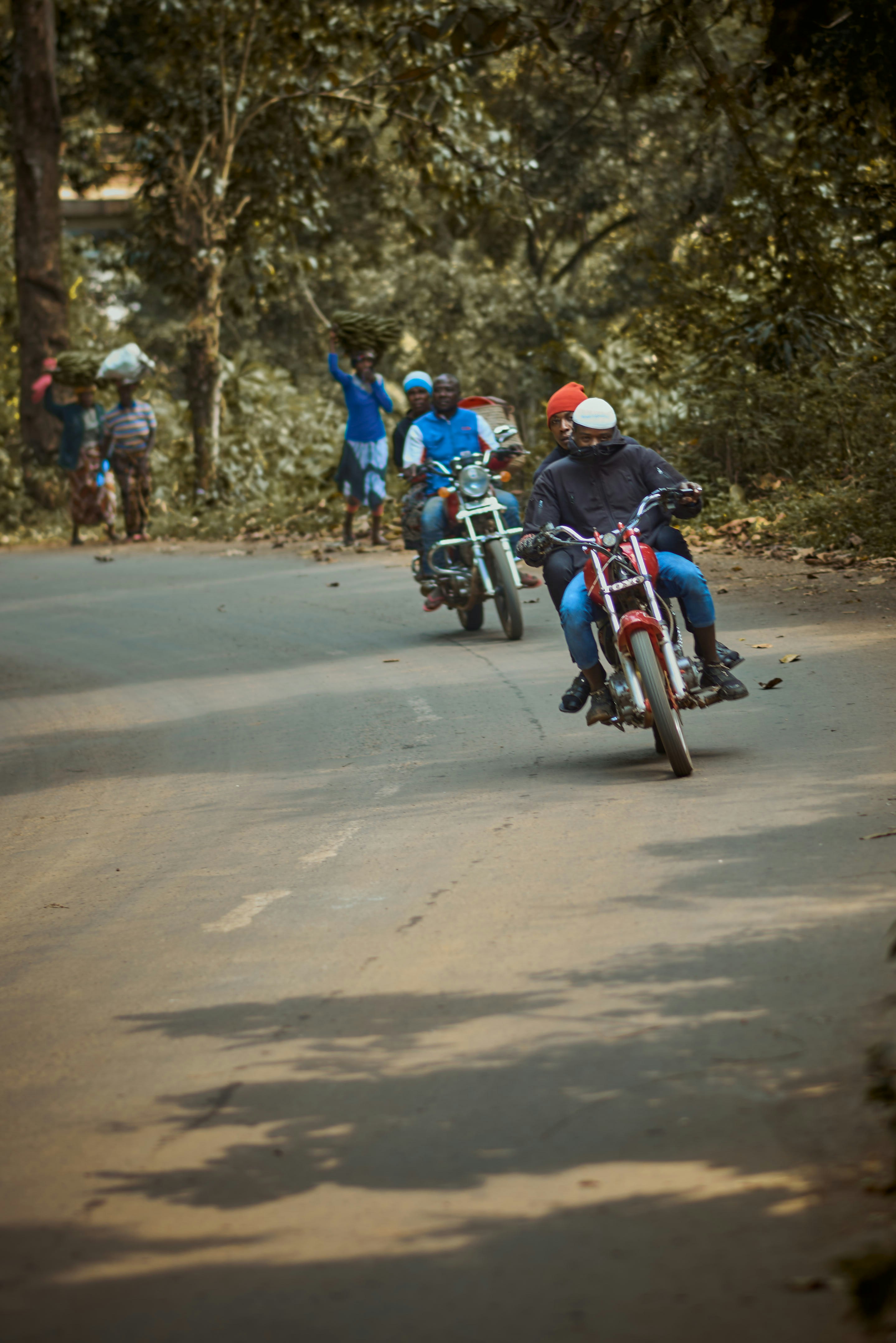 Forest Bend Rally: Riders Lean Through a Sunlit Country Curve
