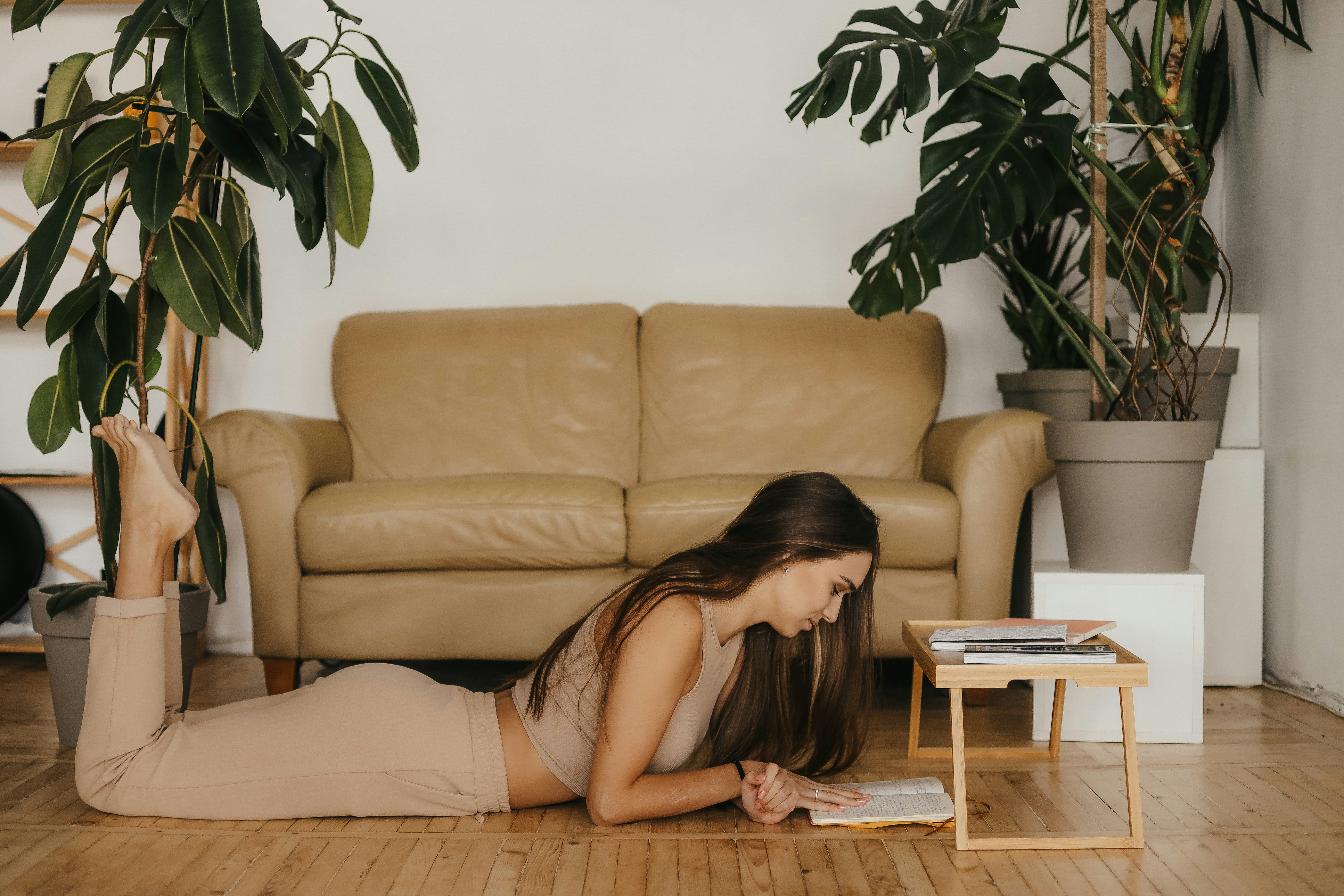 Sunlit Stillness: A Quiet Page-Turn on the Living Room Floor