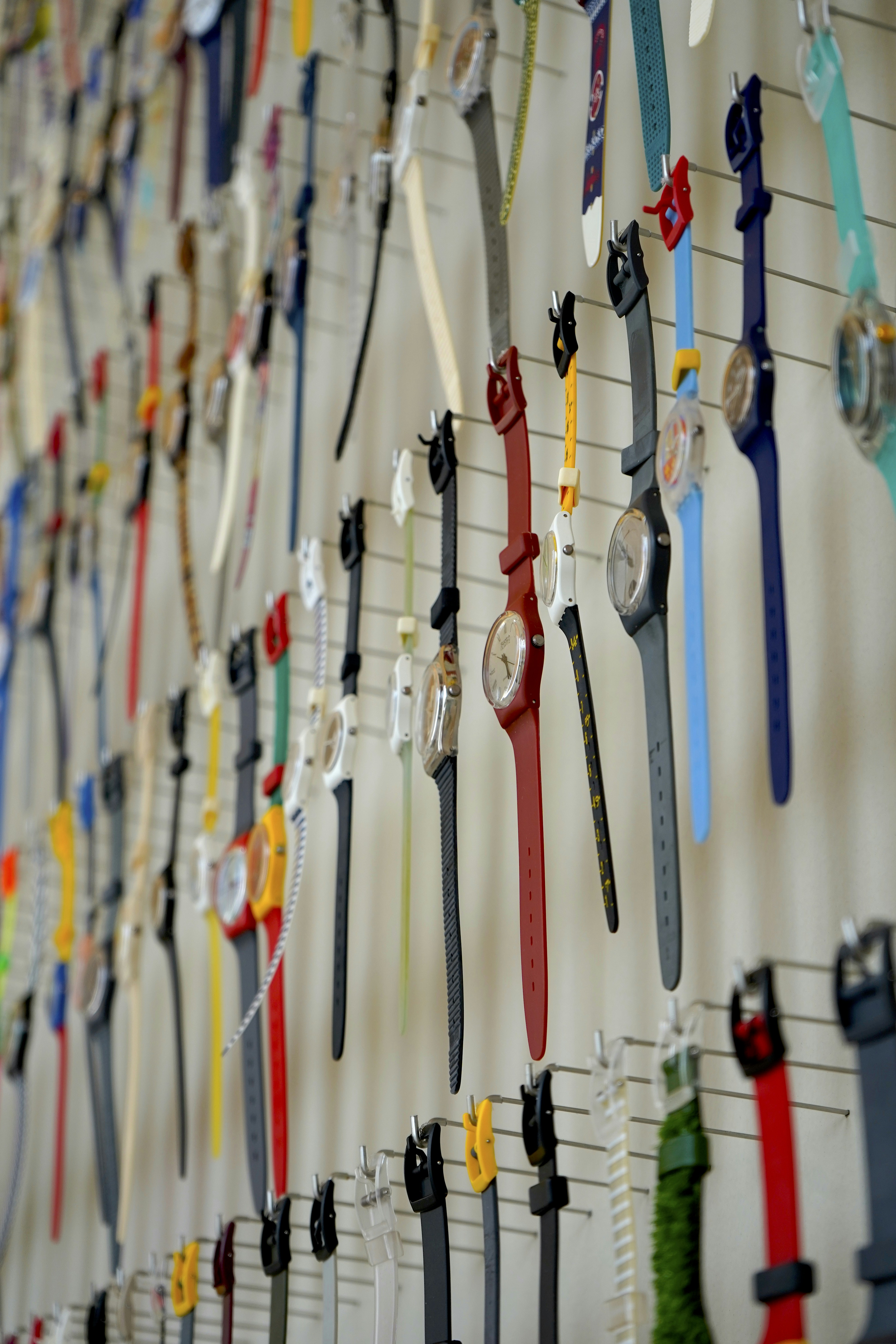A wall full of different colored wires photo – Free Swatch samples ...