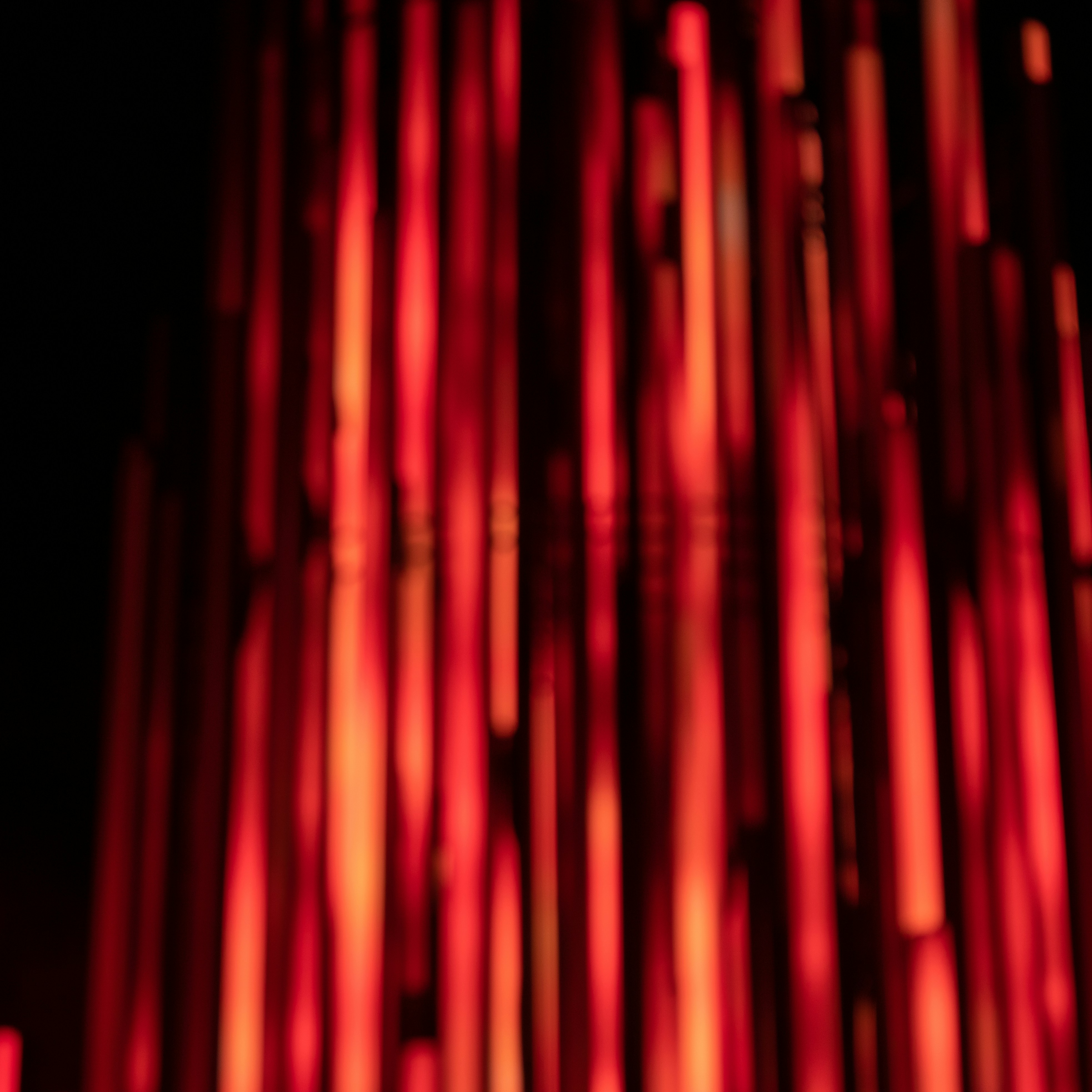 Crimson Veins in Velvet Darkness: An Abstract Neon Curtain