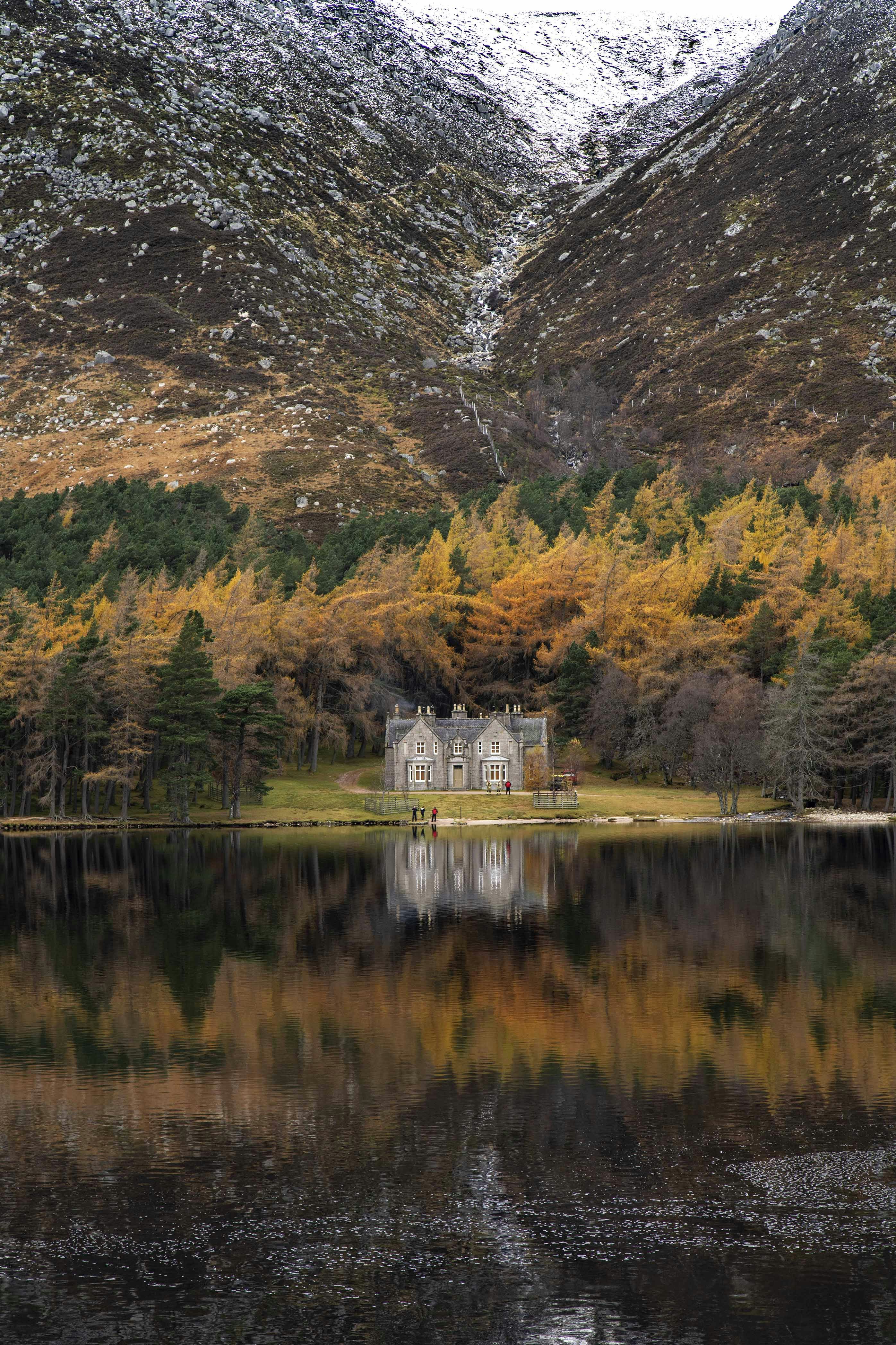 The royal holiday home Glas Allt shiel that sits on the banks of loch muick in aberdeenshiremartin bennie