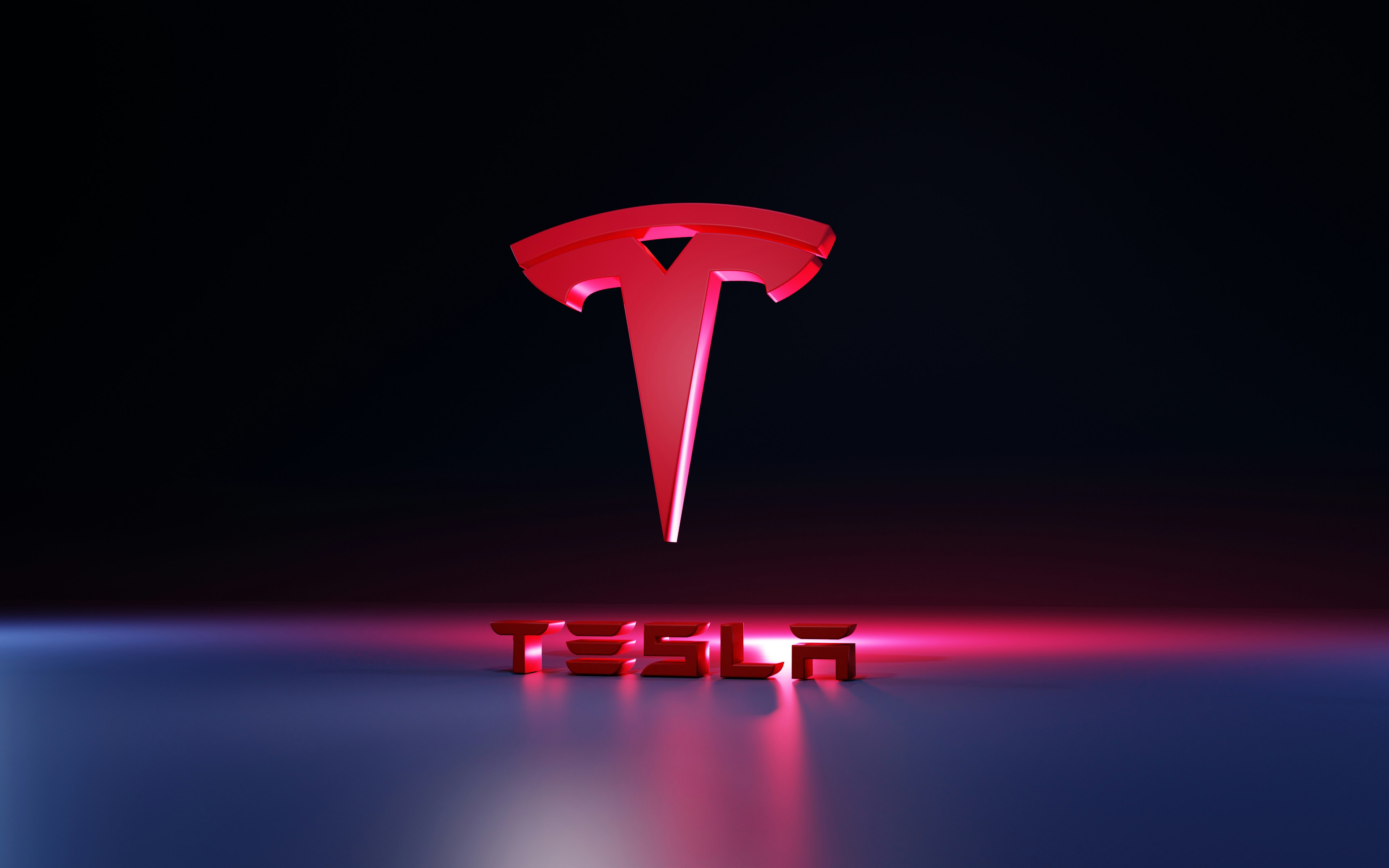 Tesla Logo Red