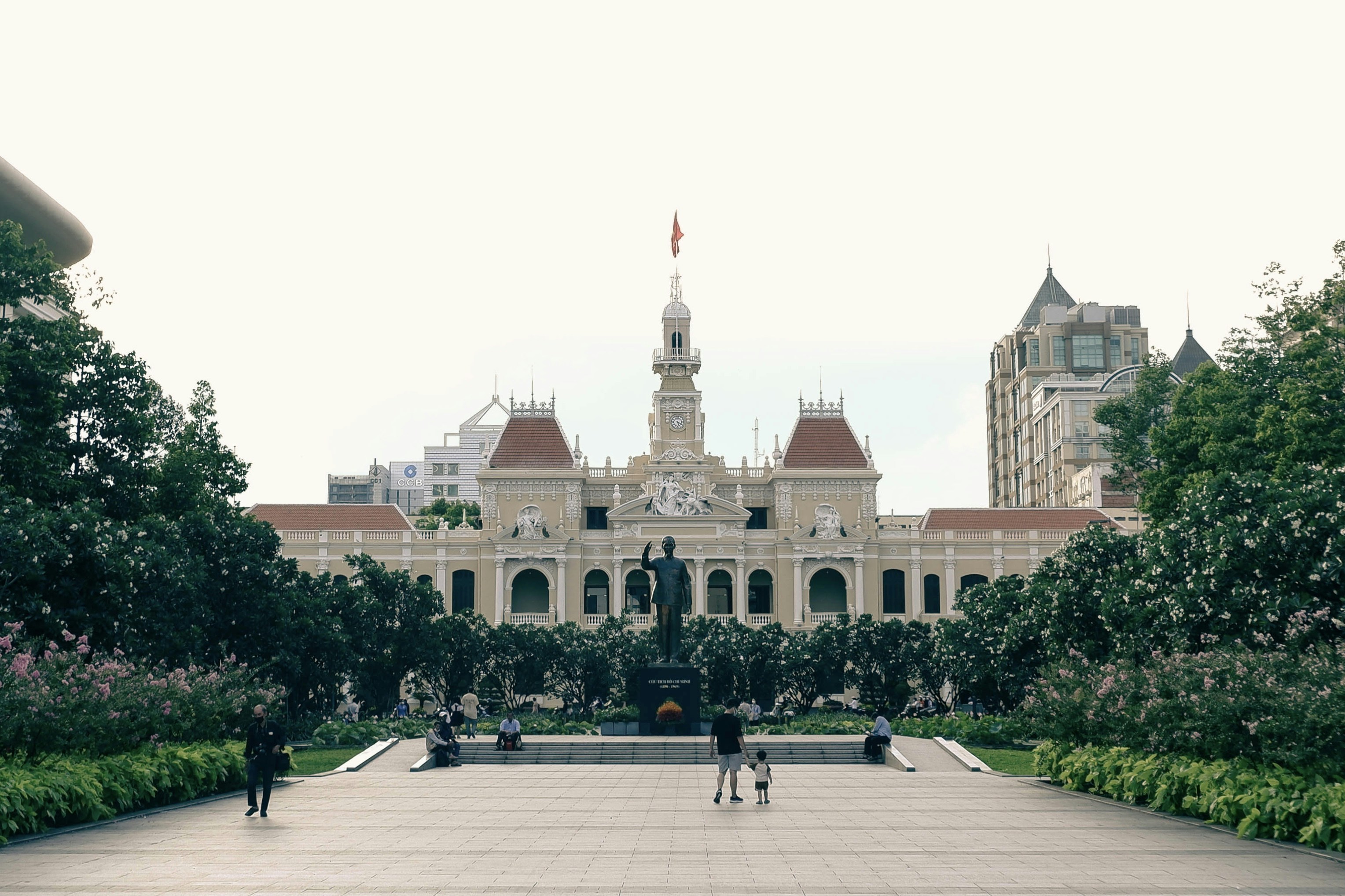 Symmetrical City Hall Dominates the Plaza