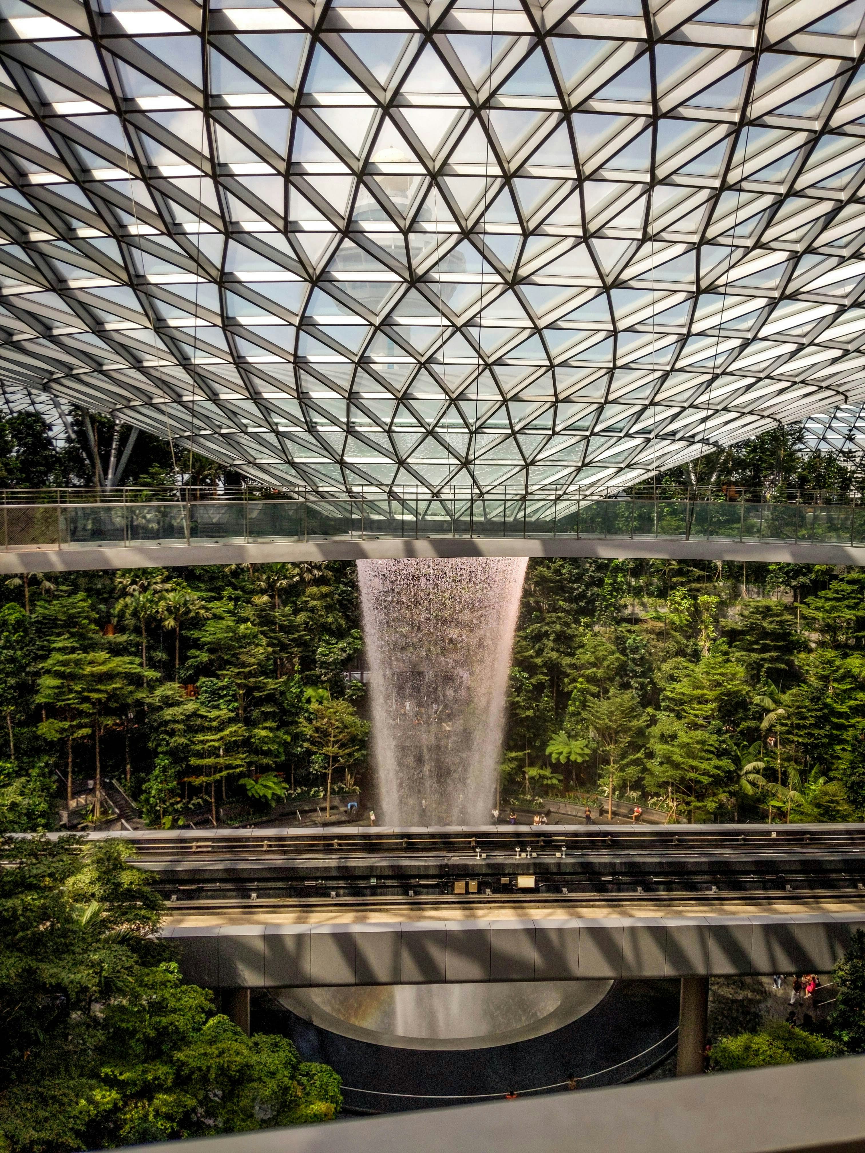 a large indoor water fountain