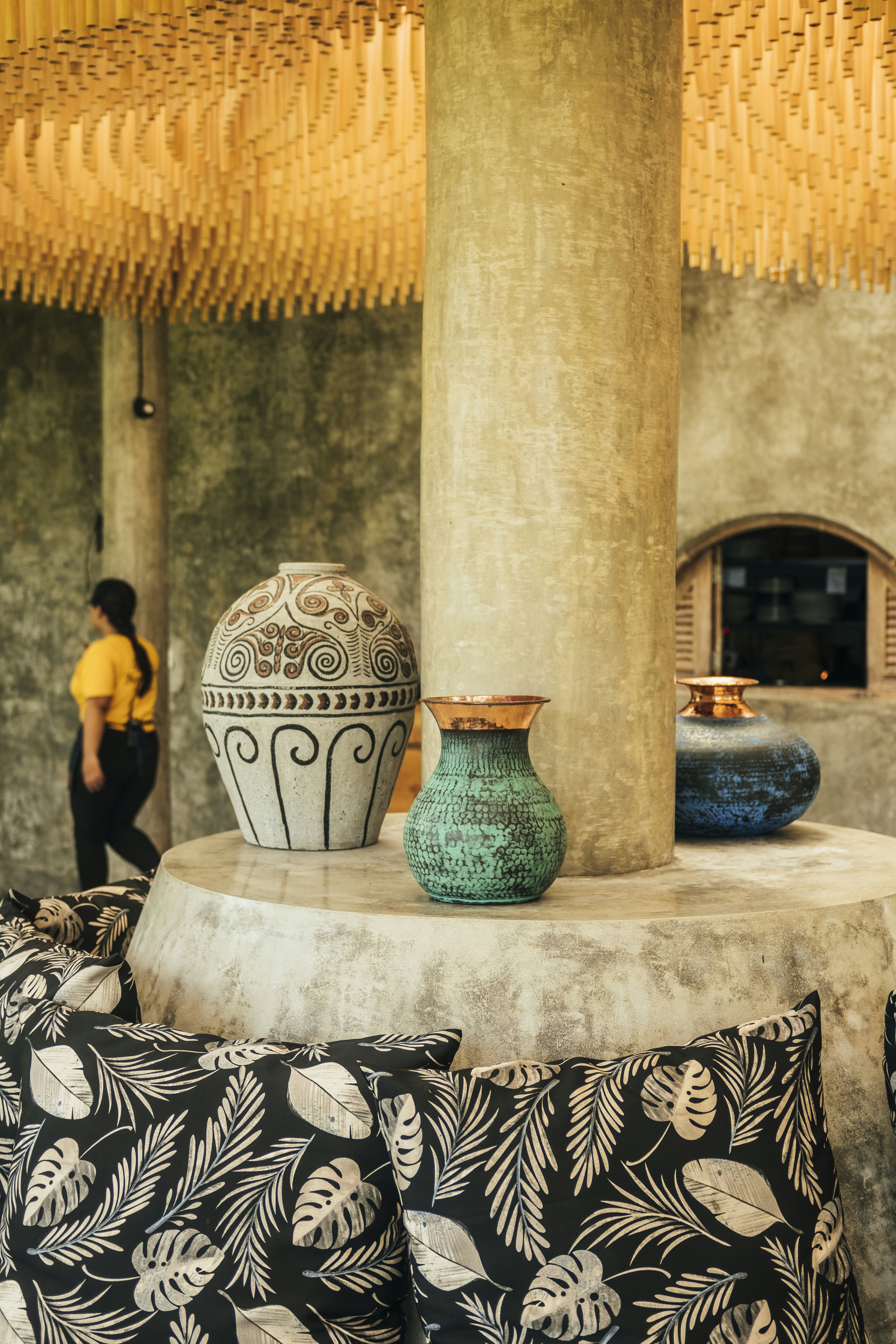 Ceramic Echoes: Vases and Veranda Rich with Texture