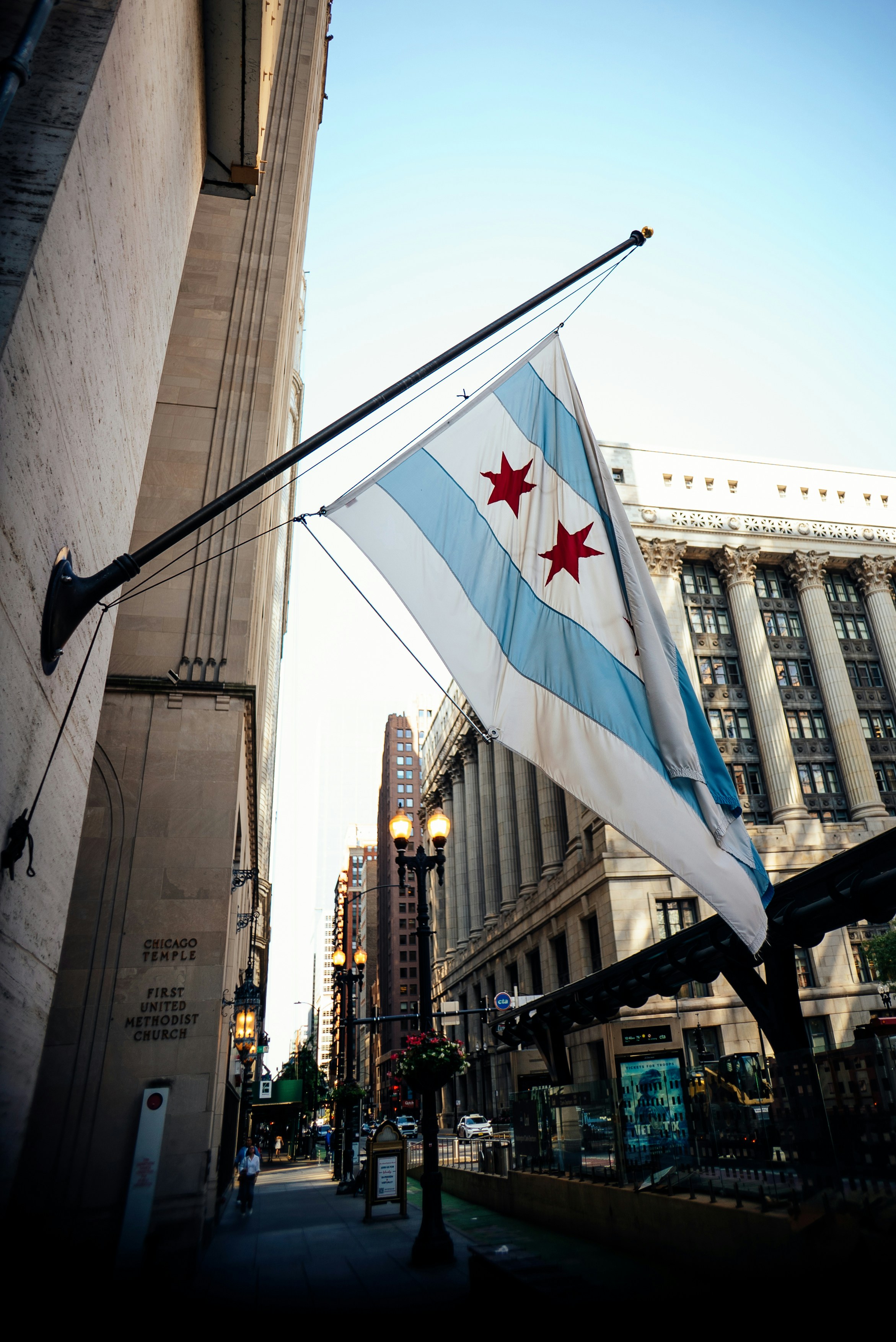 Chicago Flag Background
