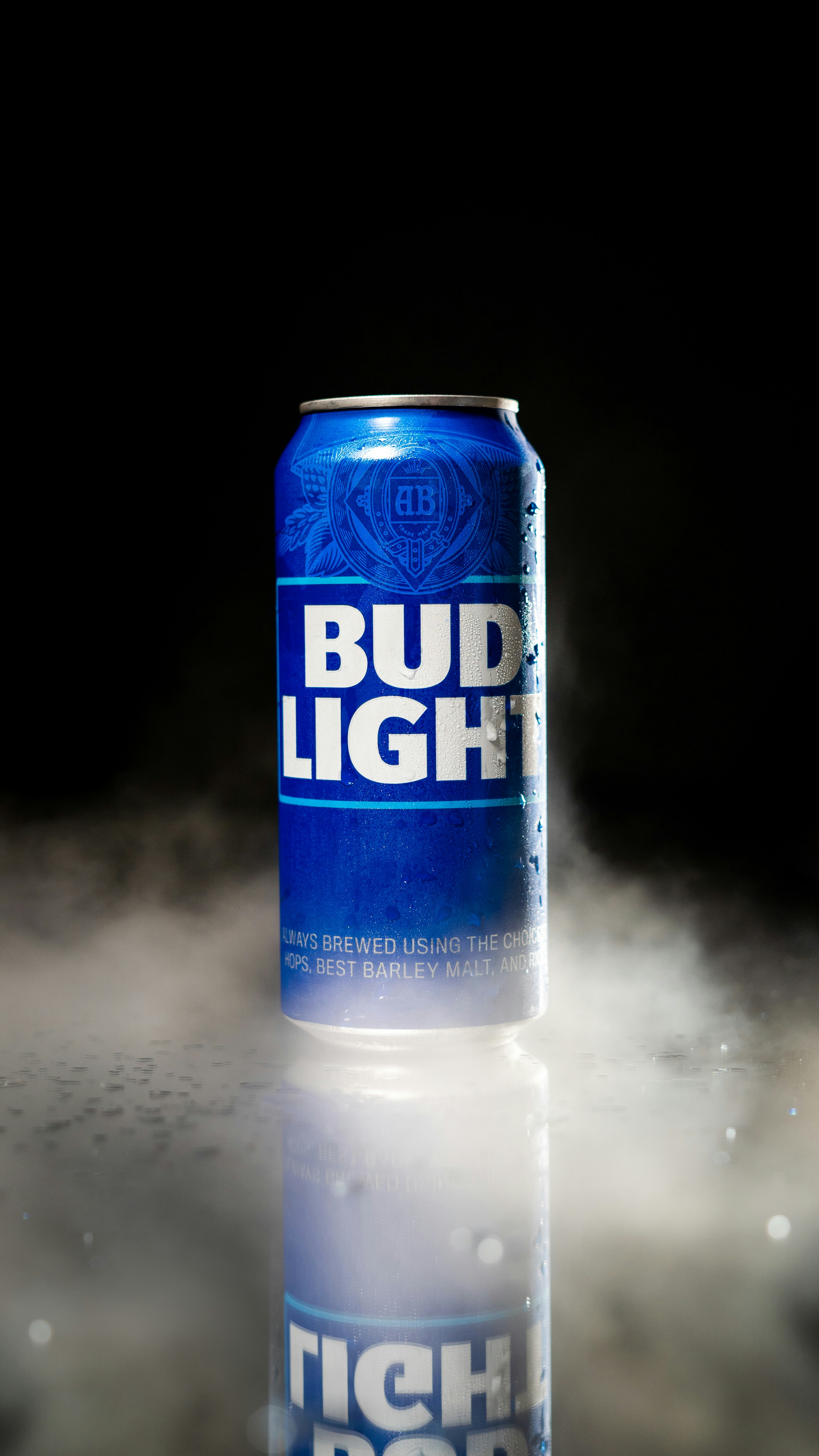 Blue Label in the Mist: Bud Light on a Reflective Stage