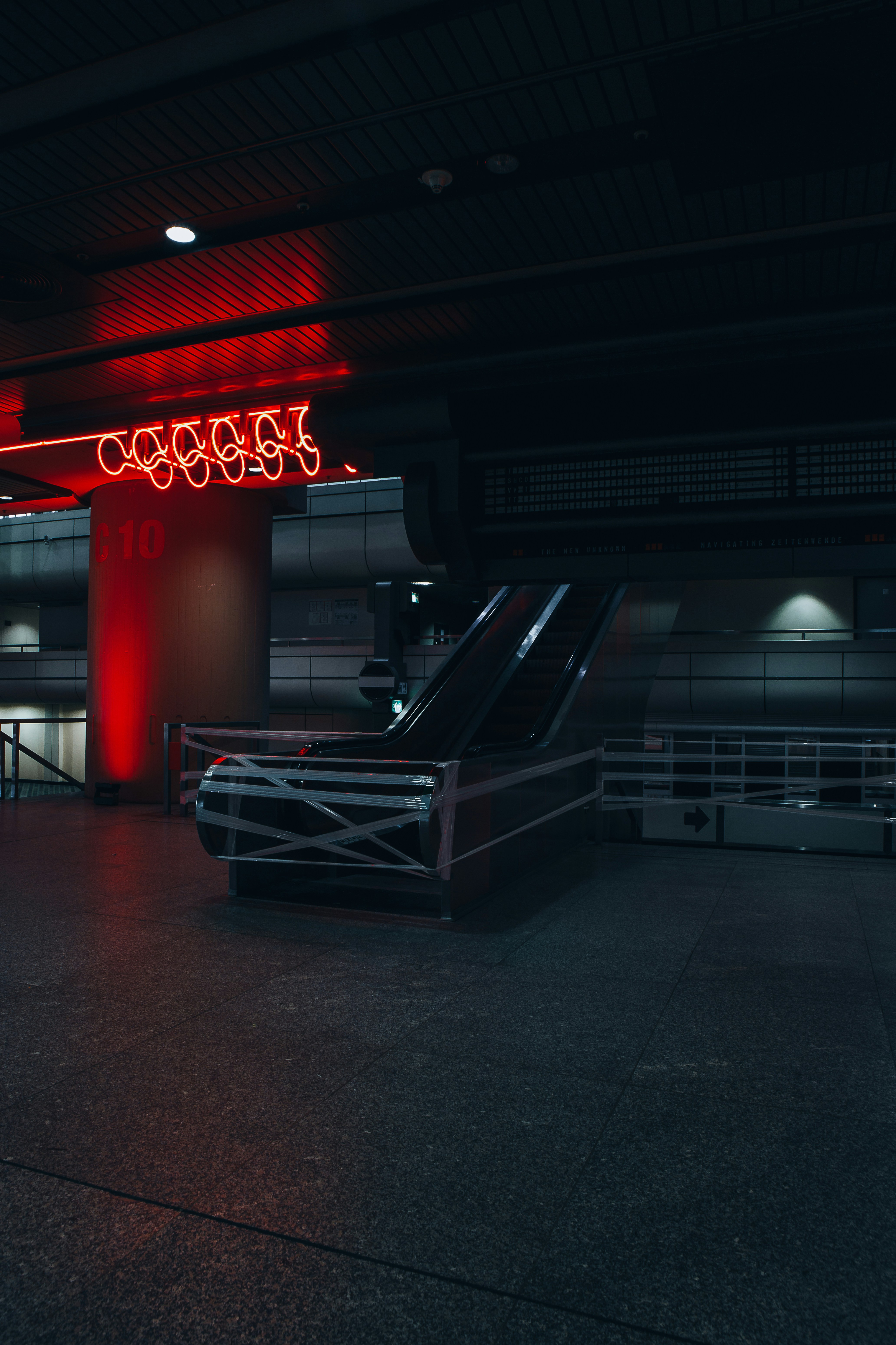 Neon Loop at Platform 10: An Empty Transit Night