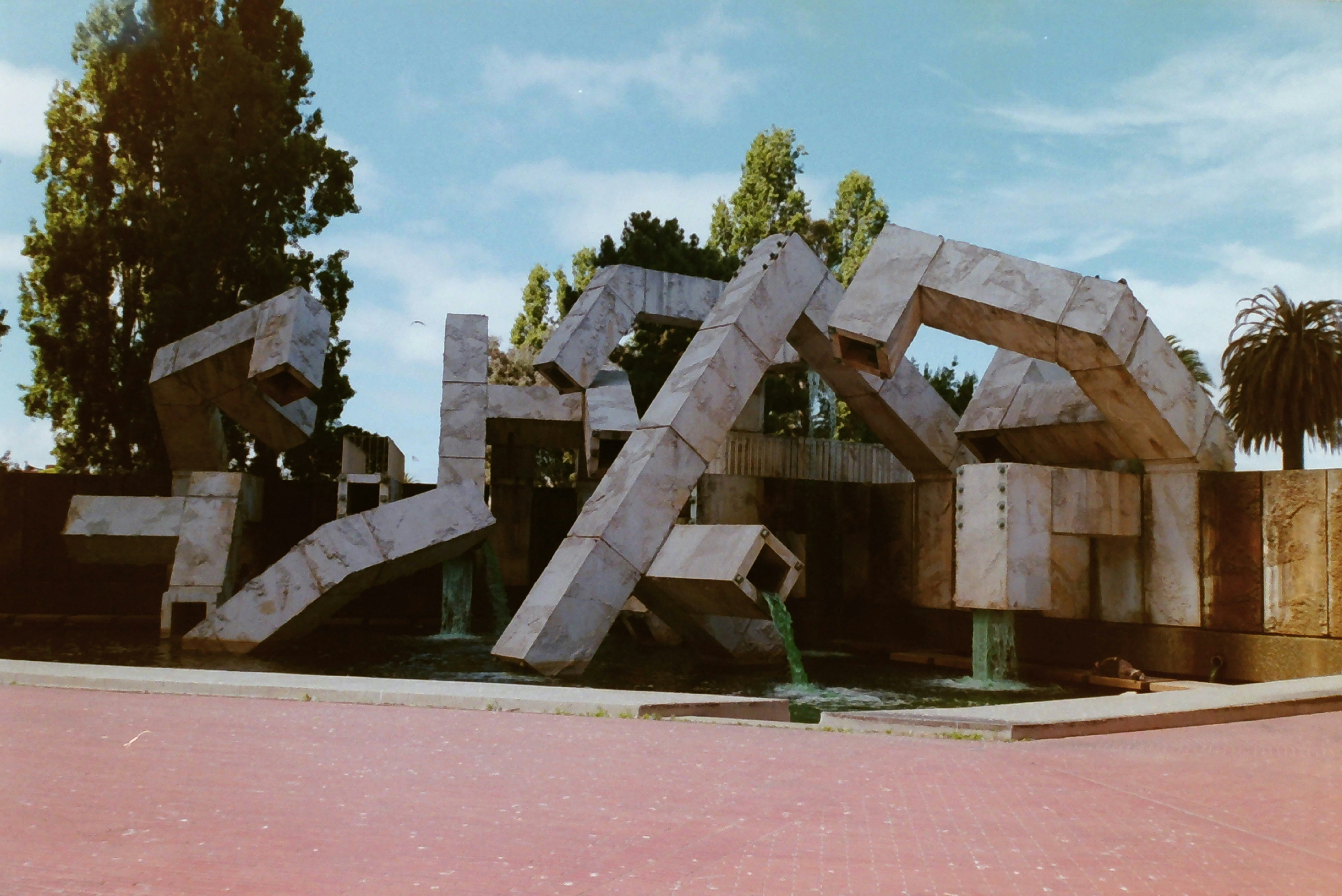 Intersecting Concrete: A Geometric Sculpture Cityscape