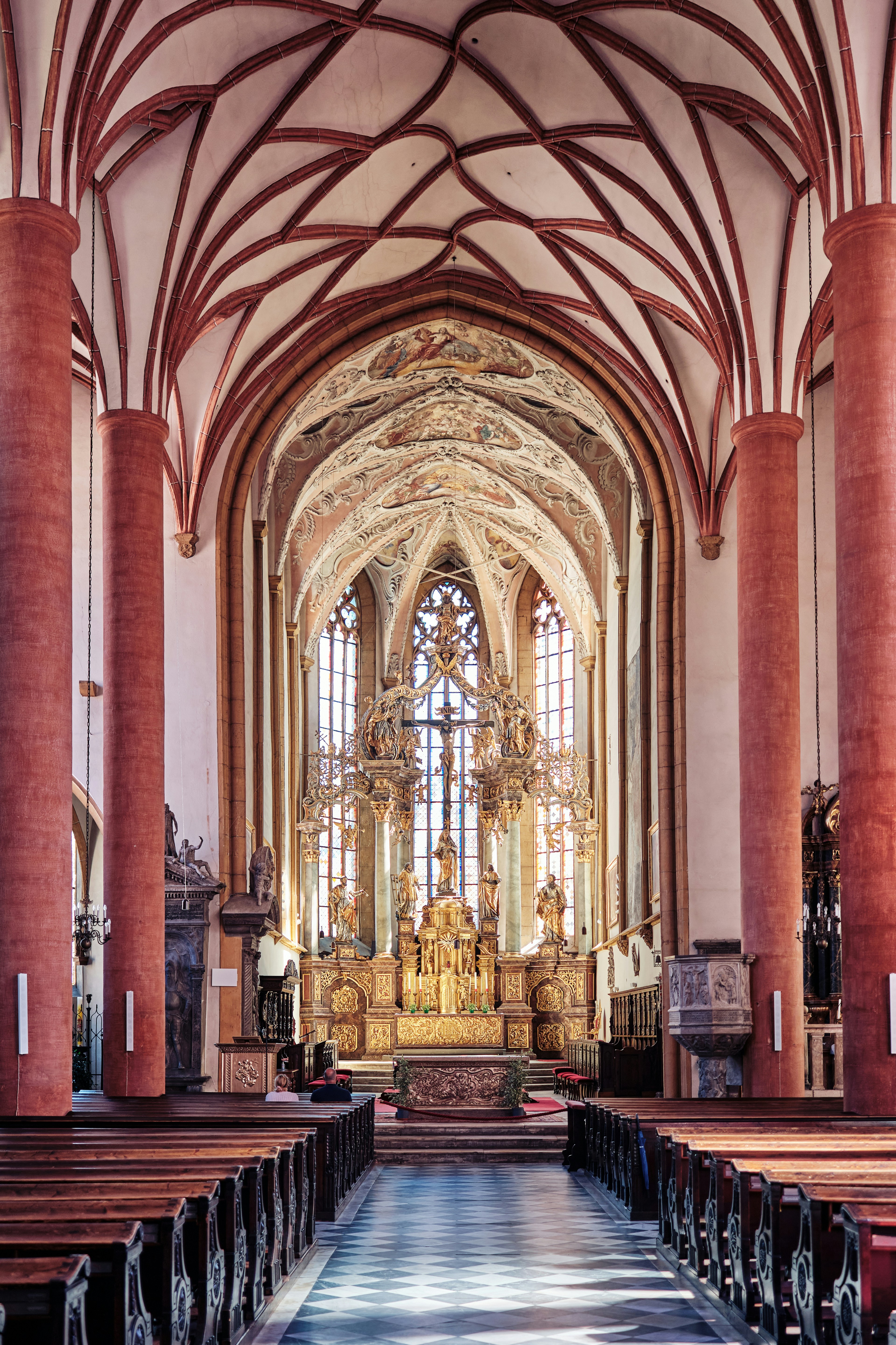 A large ornate church with stained glass windows photo – Free Austria ...