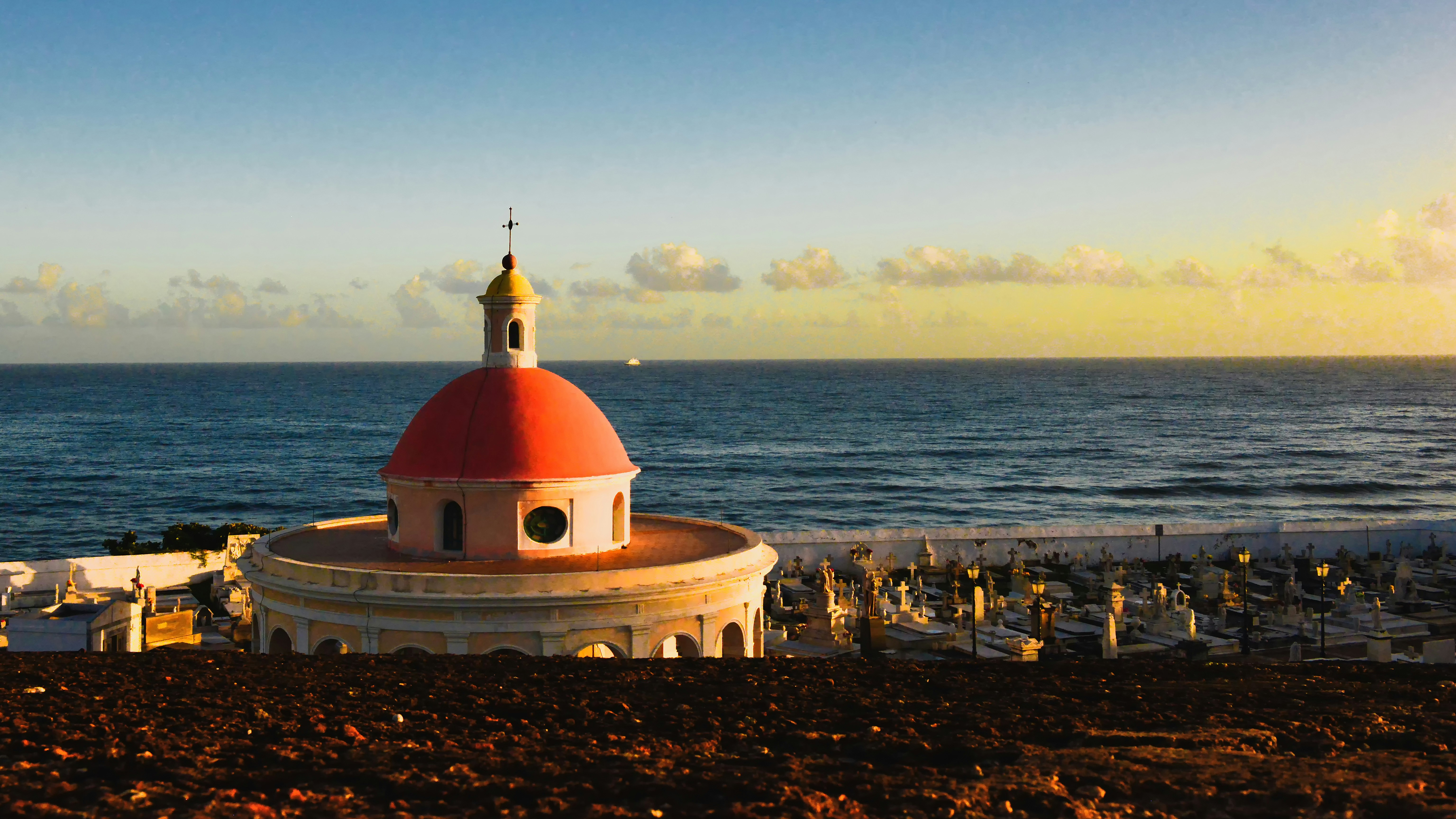 Red Dome on the Sea Line