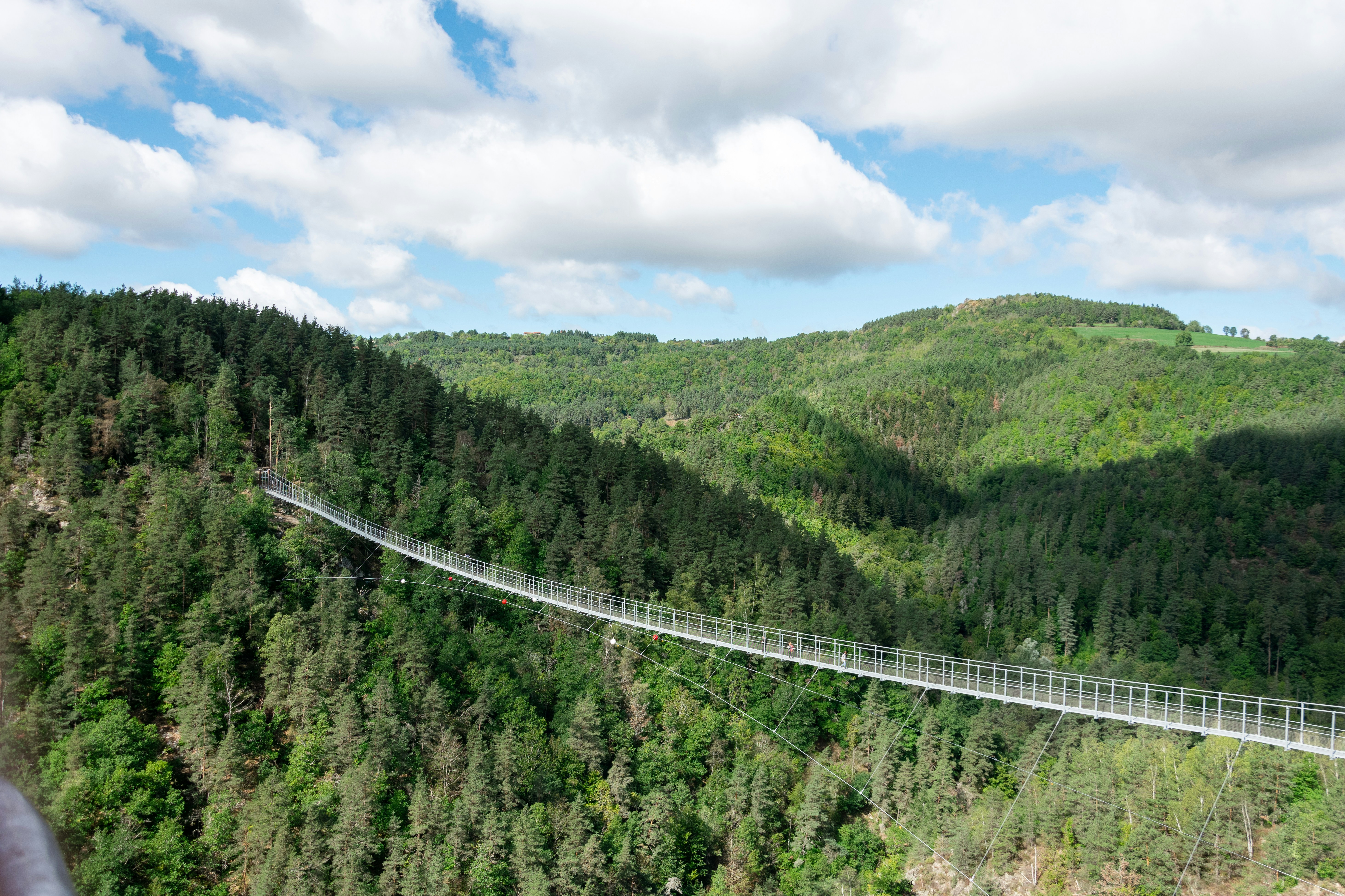 A long white bridge over a forest photo – Free Saint-maurice-de-lignon ...