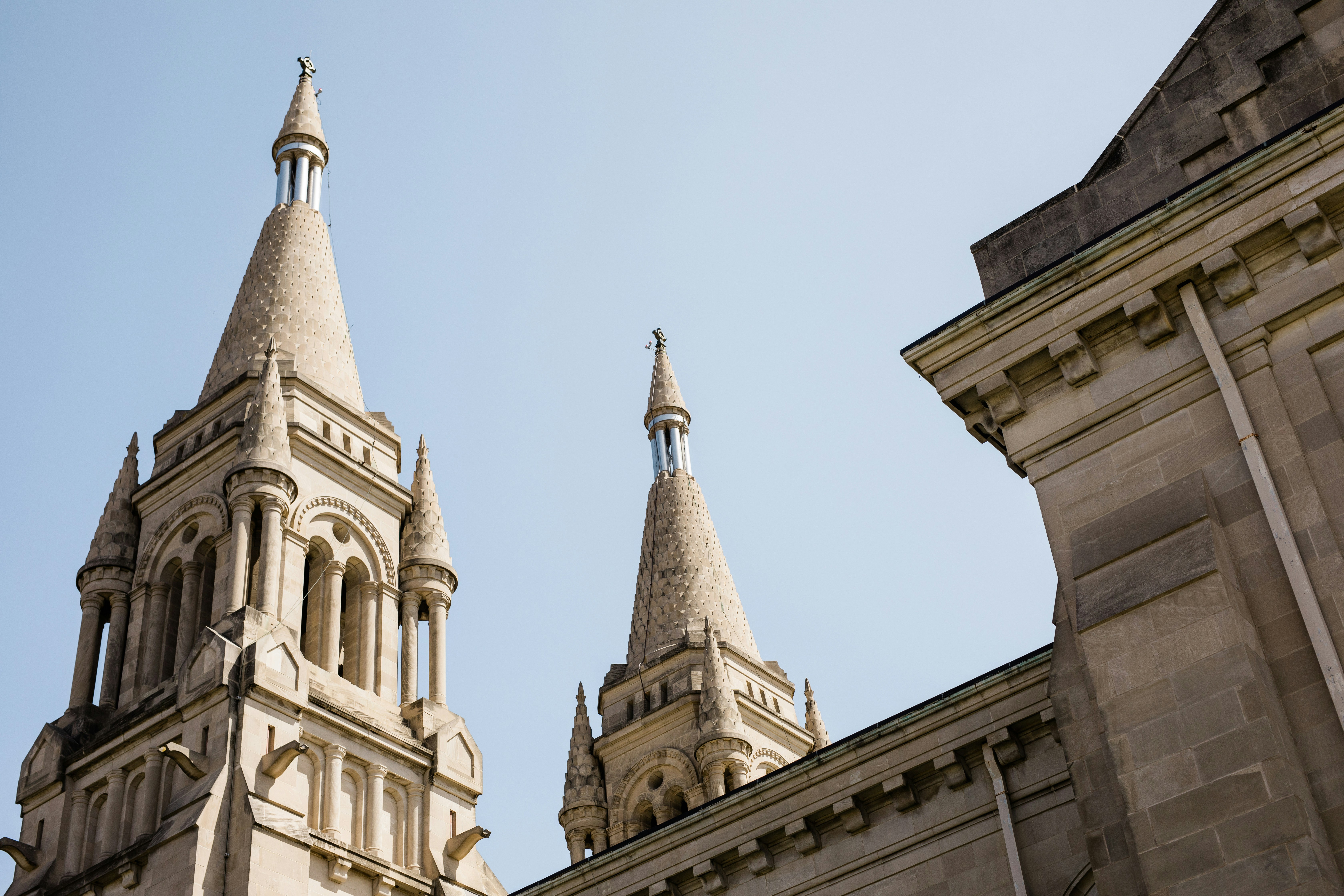 Gothic Spires Against a Clear Sky