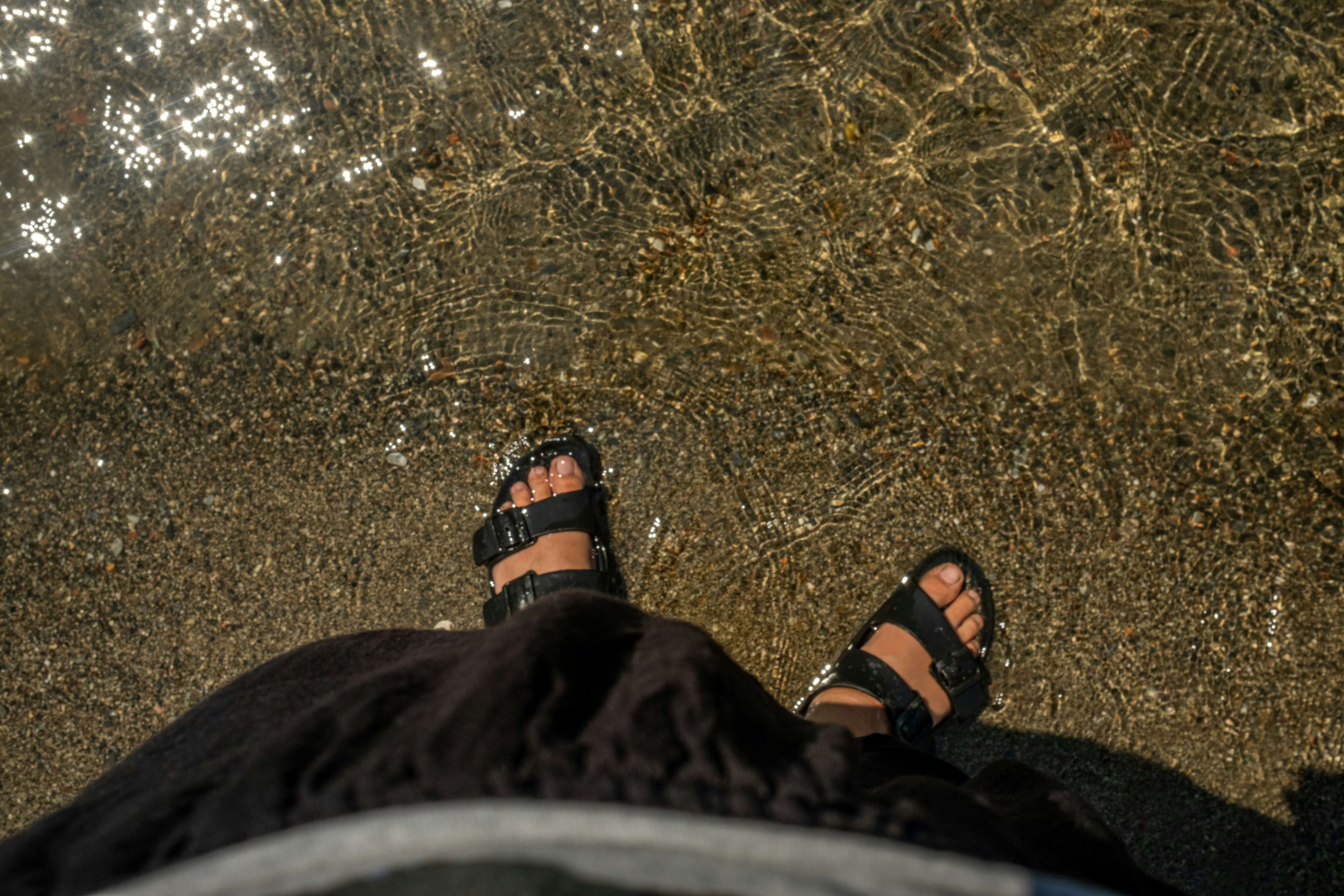 Steps into Serenity: A Moment by the Shore