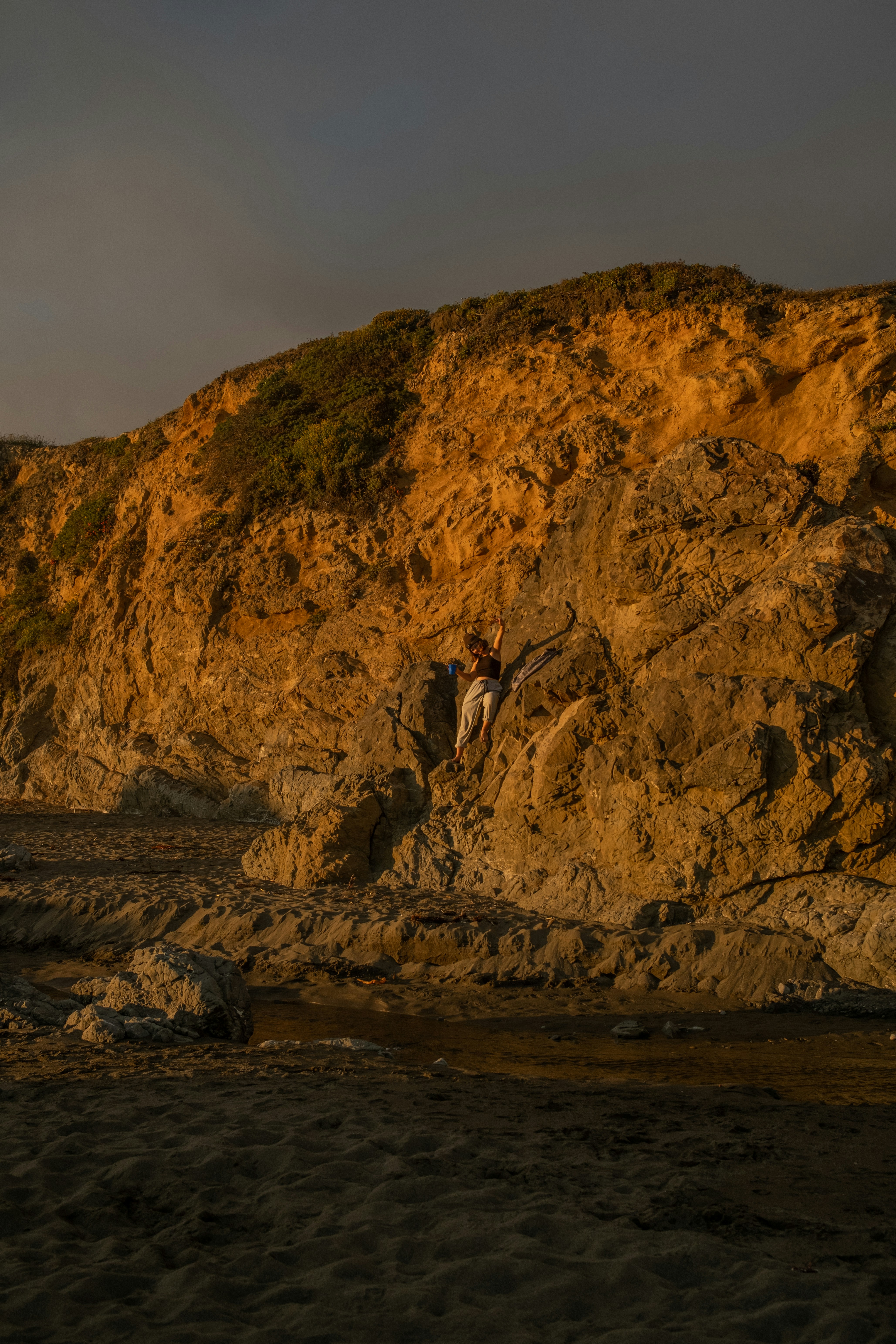 Cliffside Leap at Golden Hour