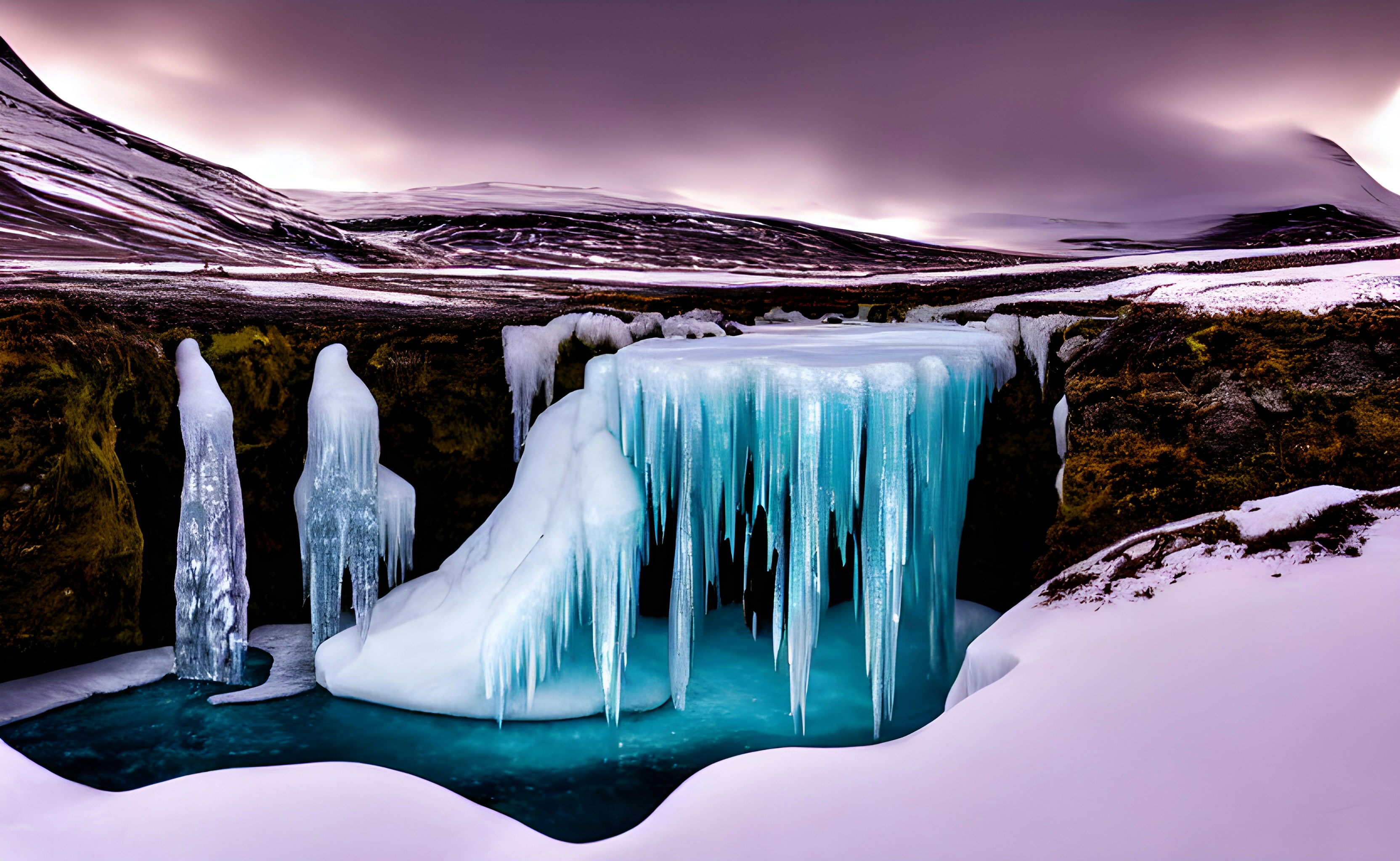 Un groupe de formations de glace photo – Photo La nature Gratuite sur ...