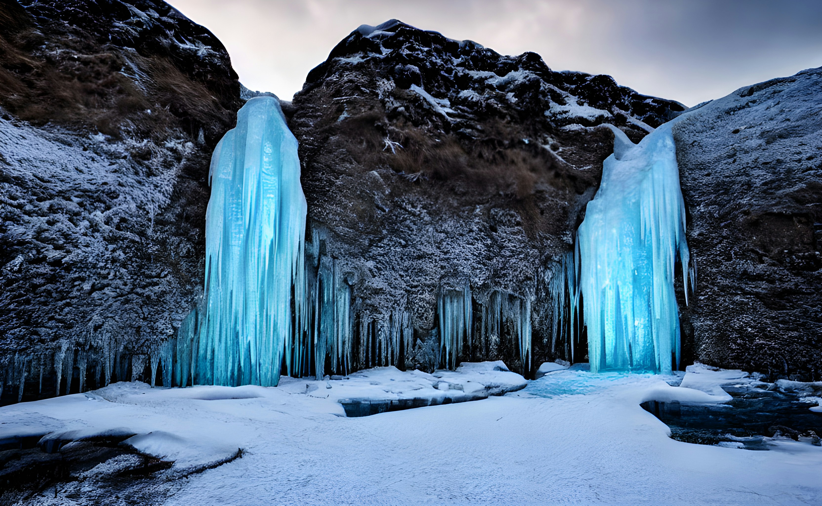 A group of ice waterfalls photo – Free Ice Image on Unsplash