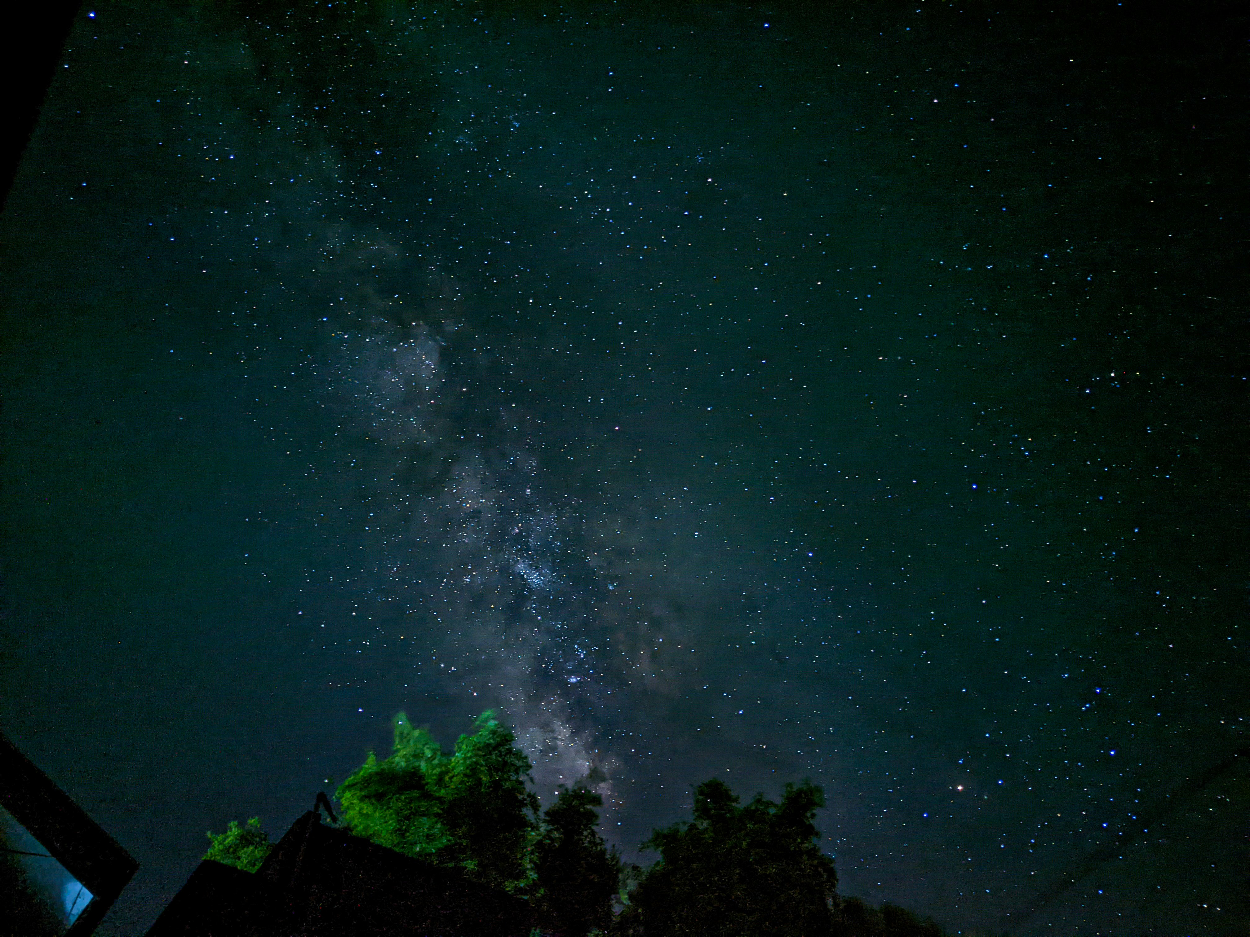 A starry night sky over trees photo – Free Mong hsat Image on Unsplash