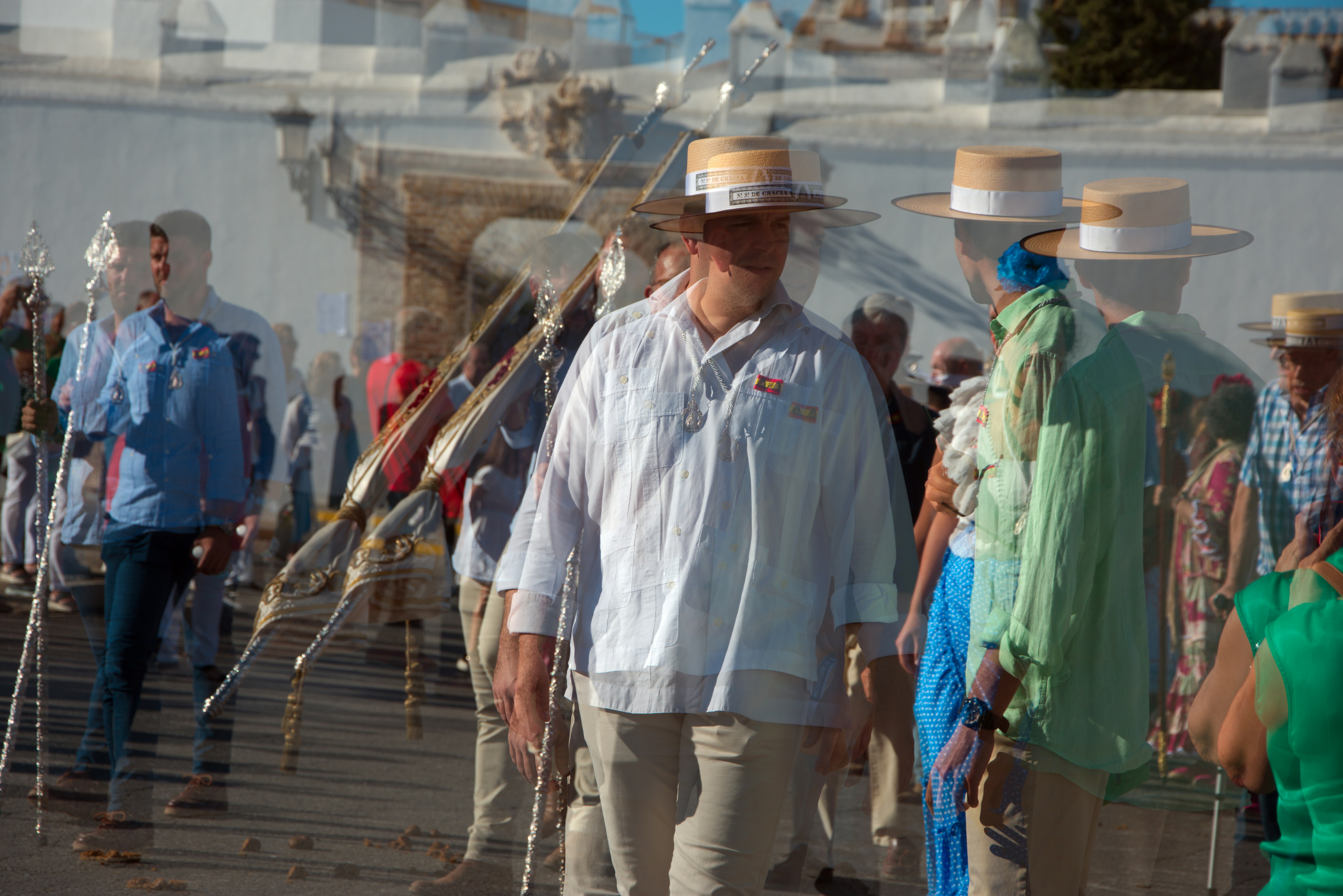 a group of people walking