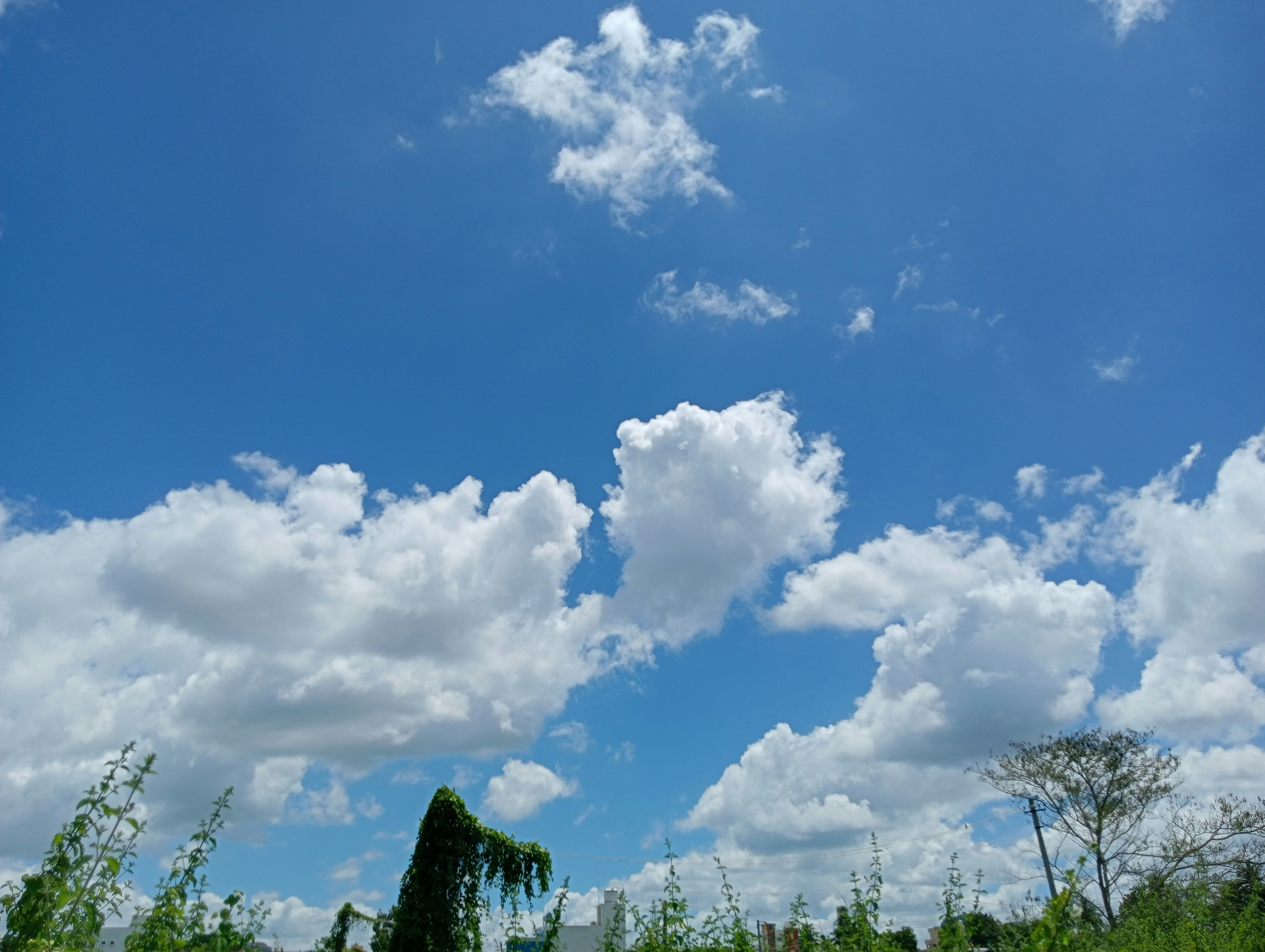 Natural sky image with clouds.