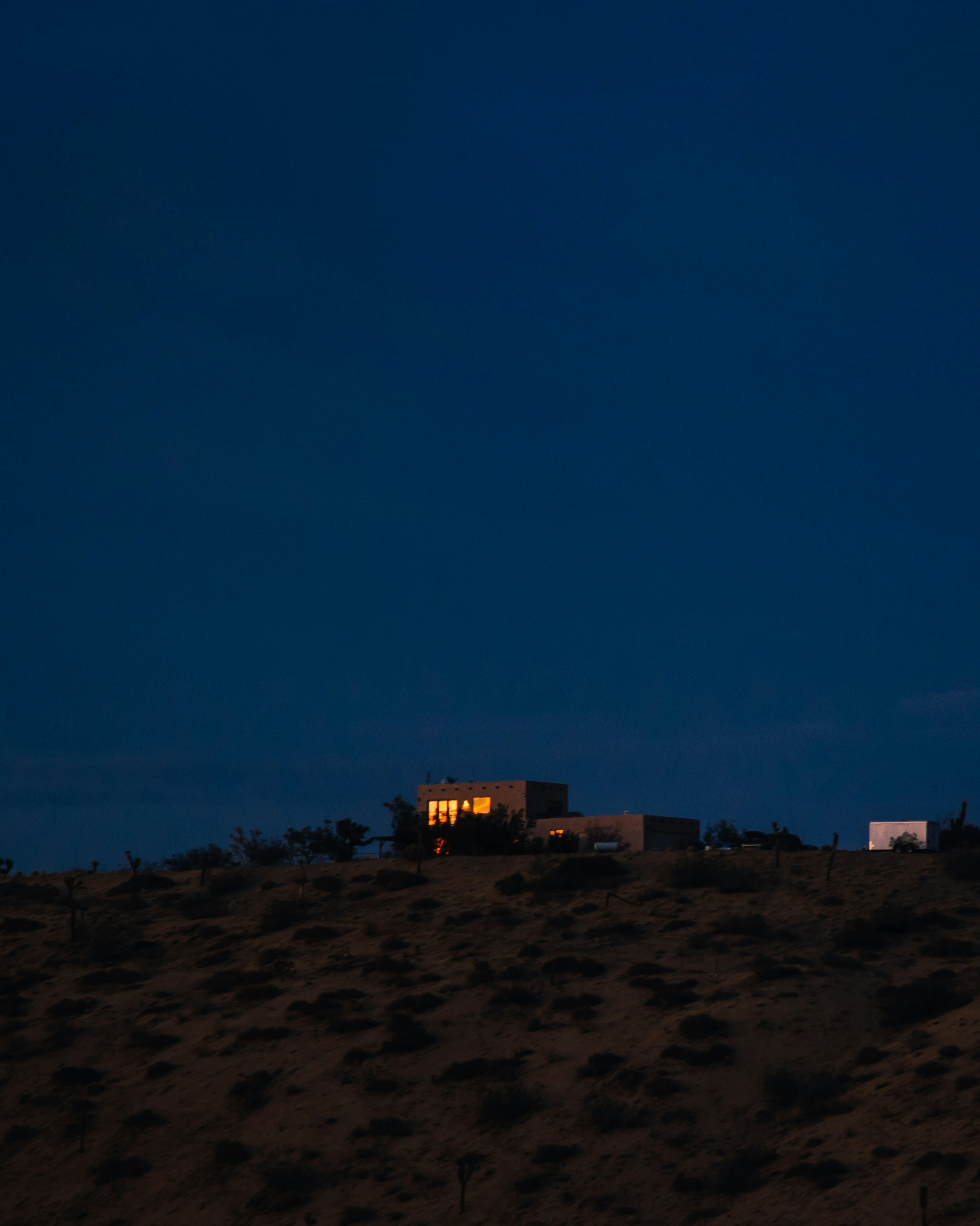 Hilltop Beacon Under a Velvet Night