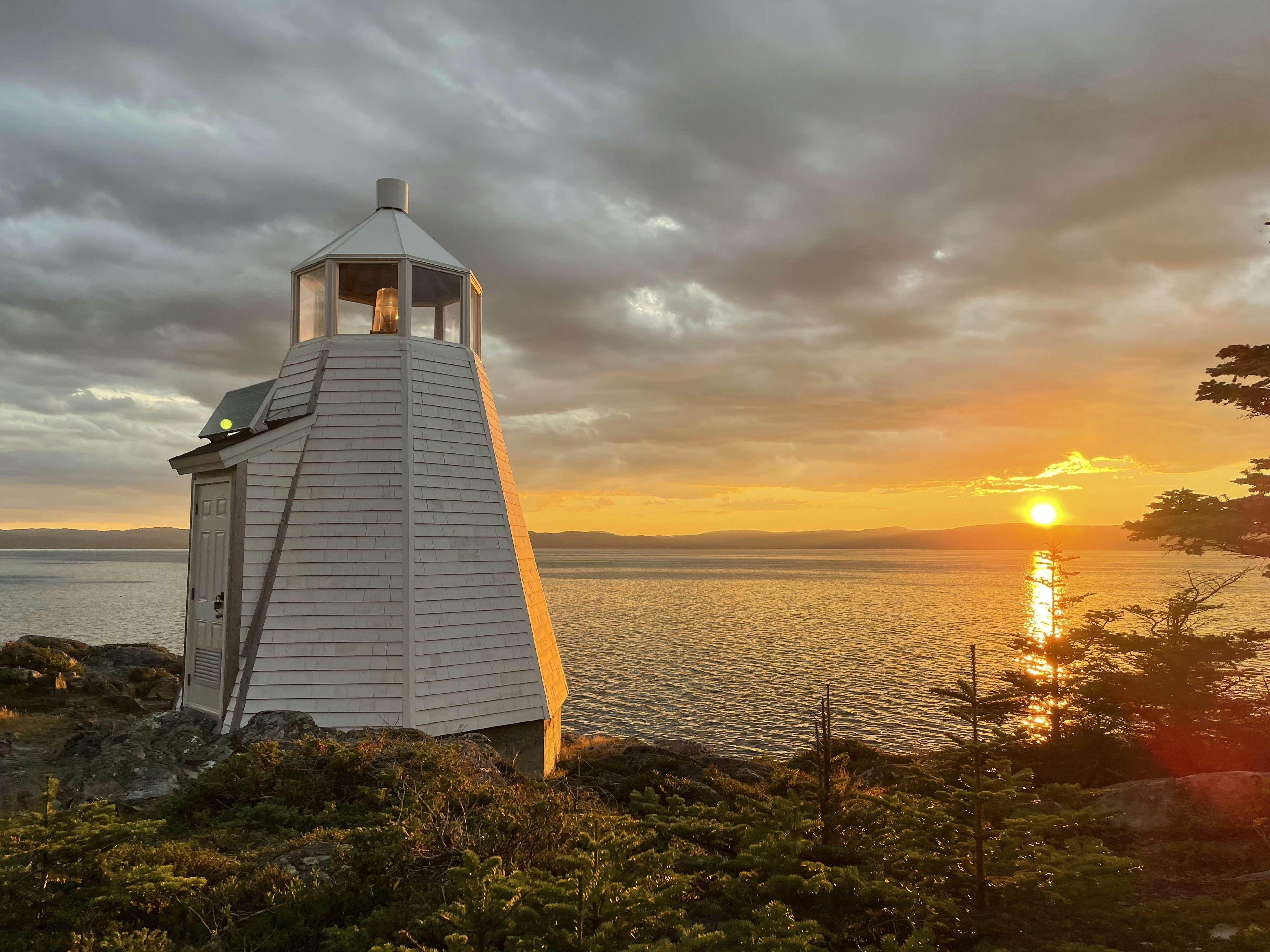 Golden Hour Glow at Coastal Beacon